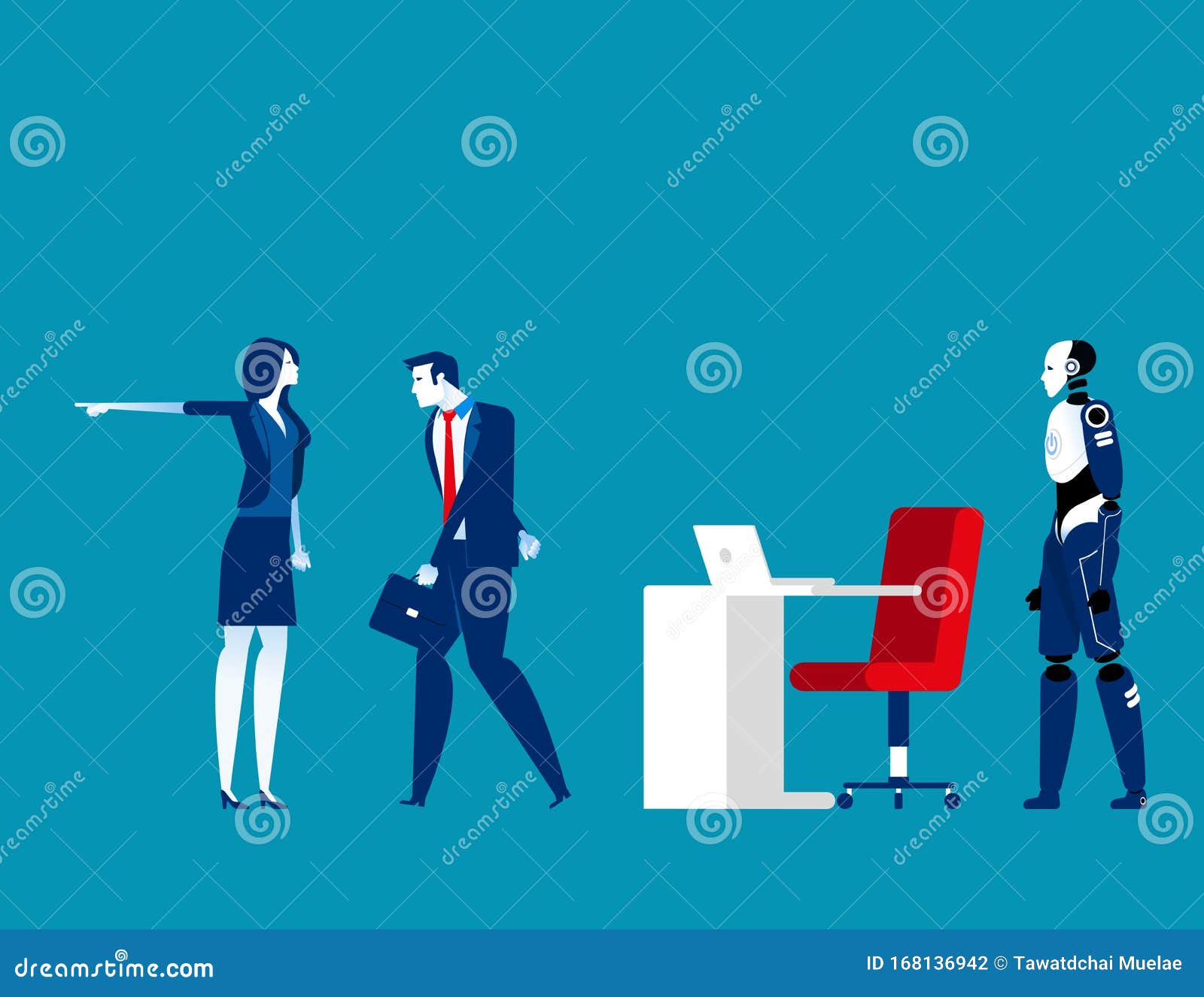 Employee Replacement. Concept Business Vector Illustration, Turnover ...