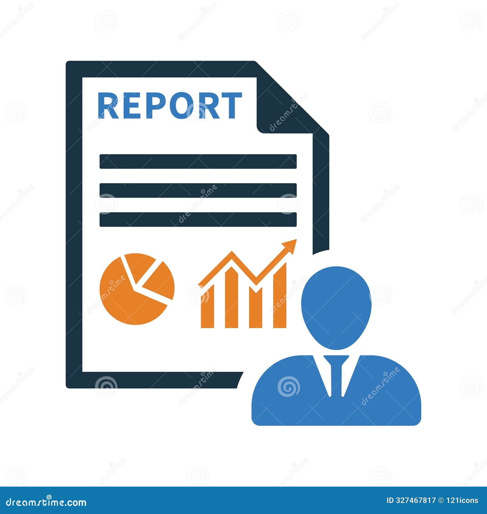 Employee Report icon stock illustration. Illustration of accounting ...