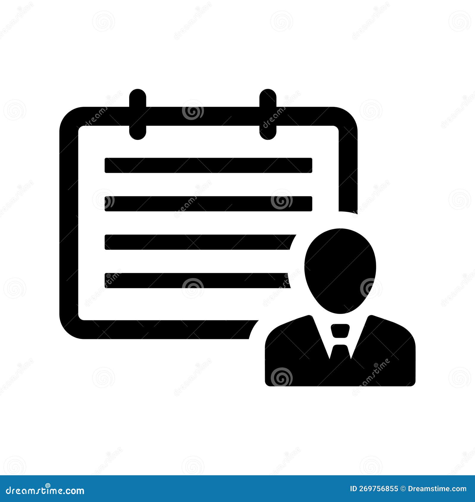 Employee report icon stock vector. Illustration of black - 269756855