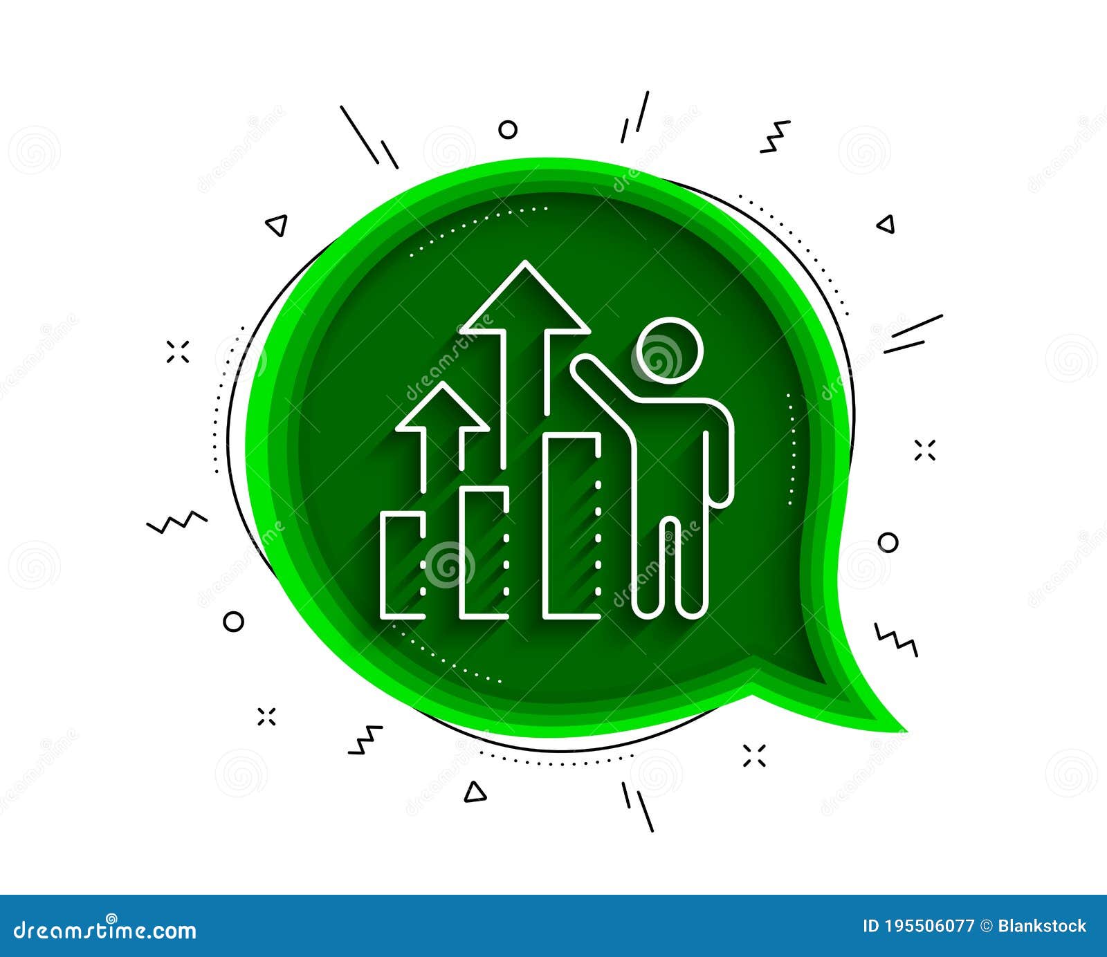 Employee Results Line Icon. Work Result Sign. Statistics Chart. Vector ...