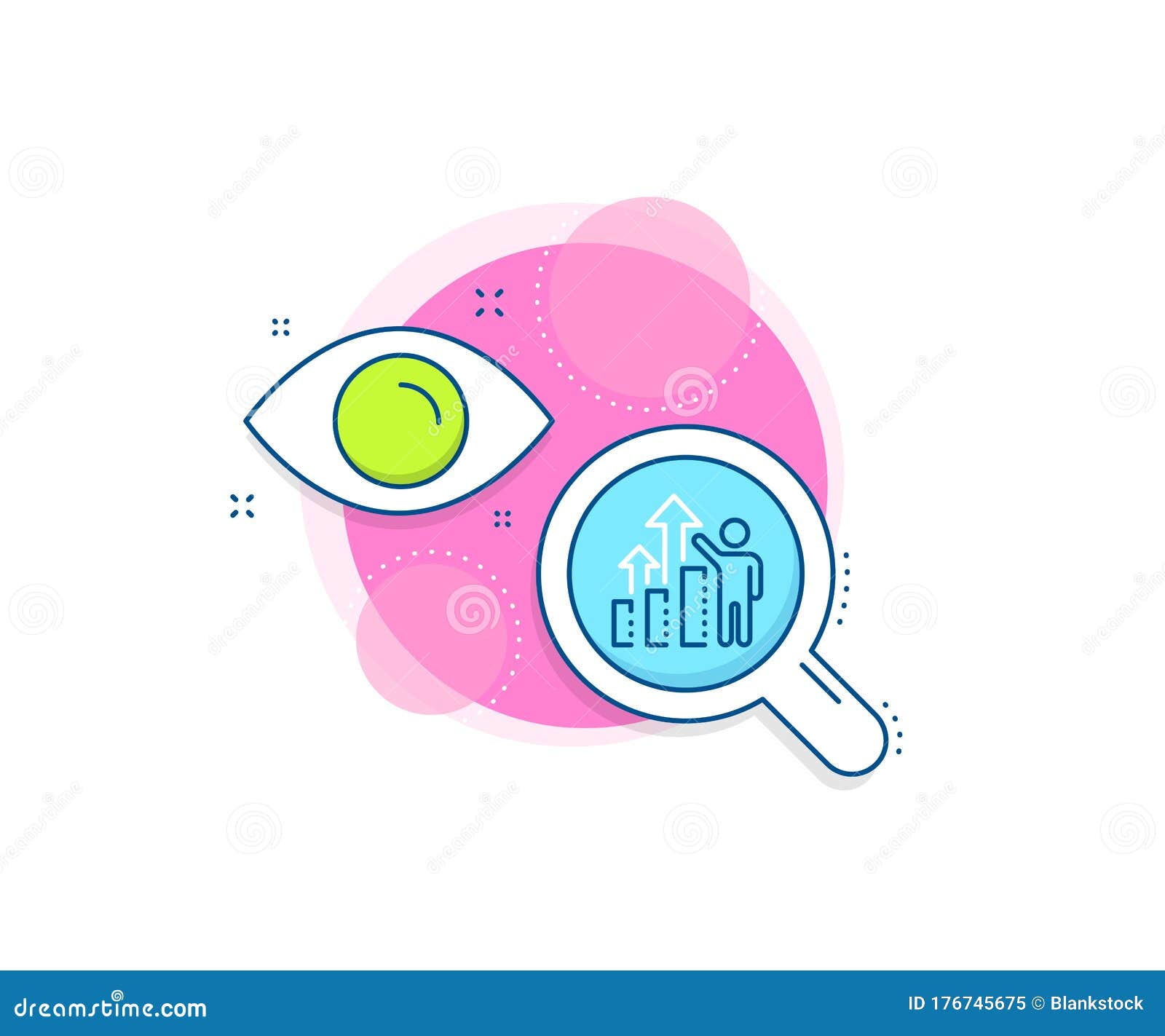 Employee Results Line Icon. Work Result Sign. Statistics Chart. Vector ...