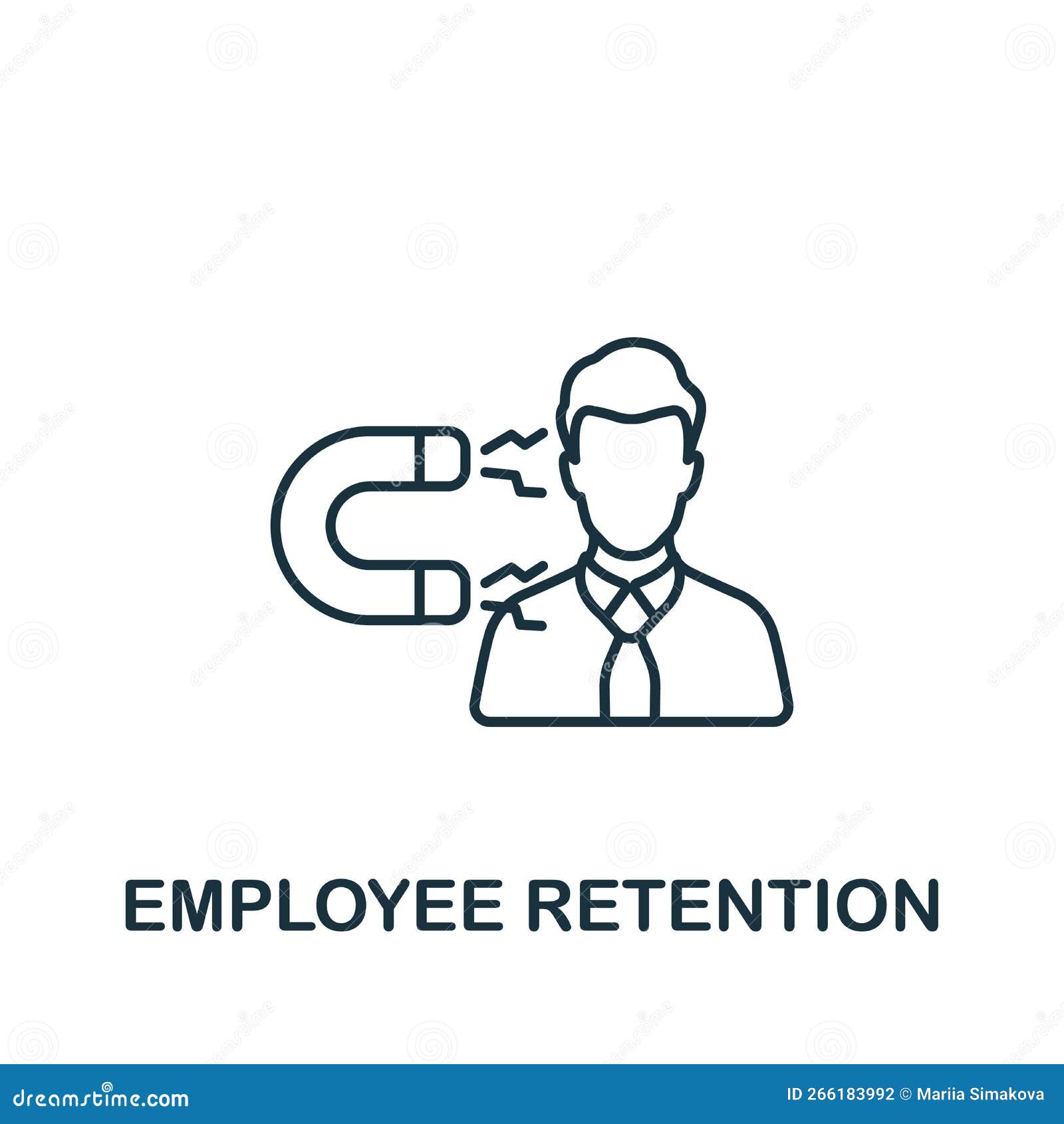 Employee Retention Icon. Monochrome Simple Talent Development Icon for ...
