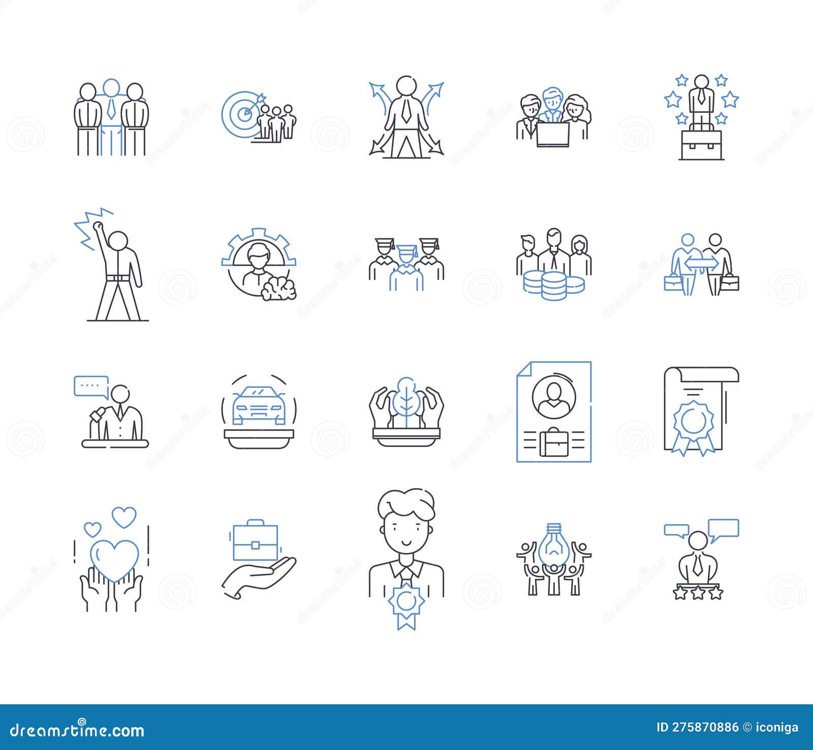 Employee Retention Line Icons Collection. Loyalty, Engagement ... Employee Retention Line Icons Collection. Loyalty, Engagement ...
