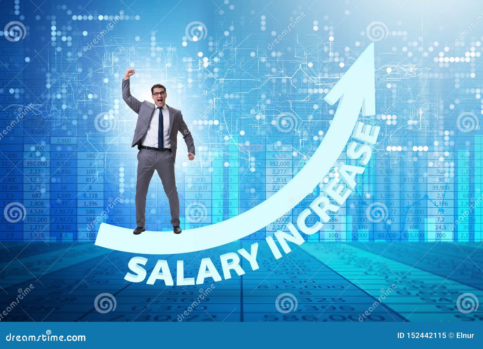 Employee in Salary Increase Concept Stock Image - Image of economic ...
