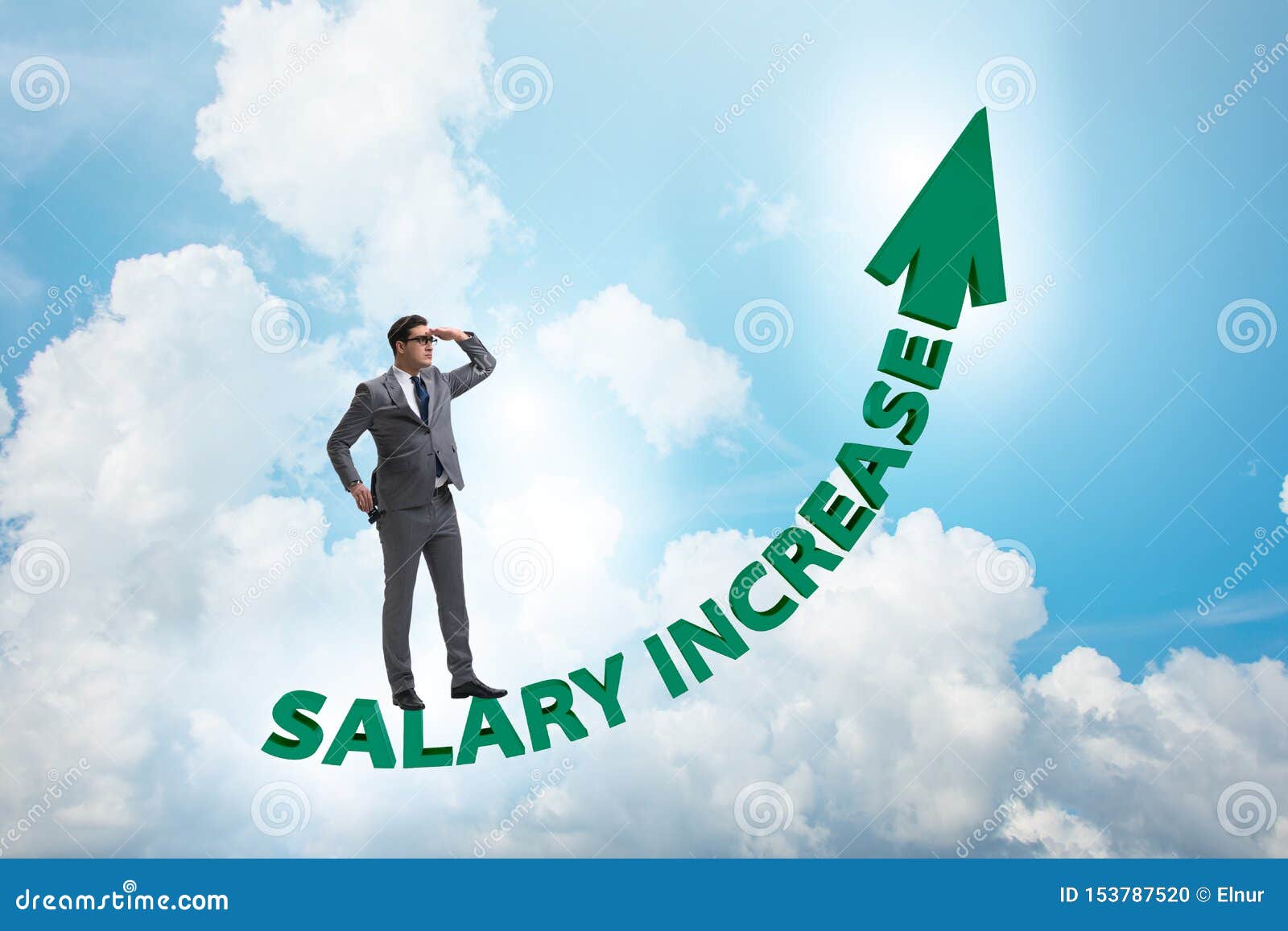 Employee in Salary Increase Concept Stock Photo - Image of finance ...