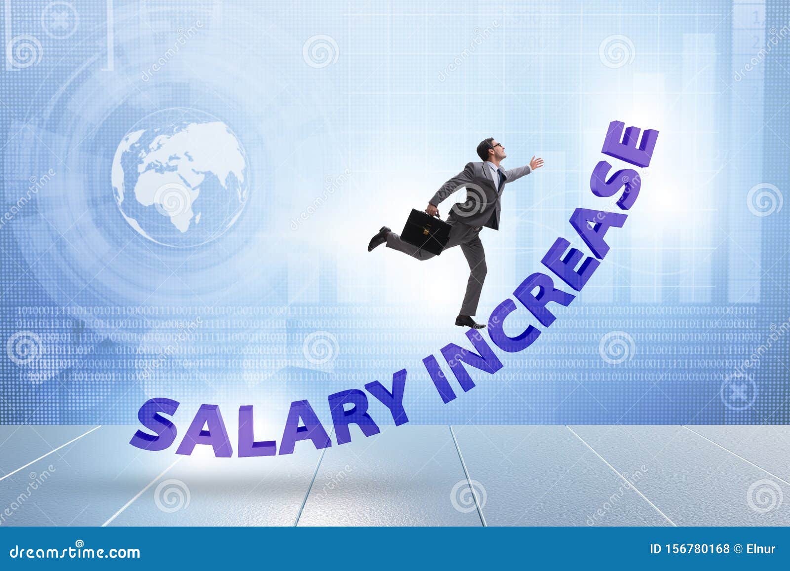Employee in Salary Increase Concept Stock Photo - Image of bank ...