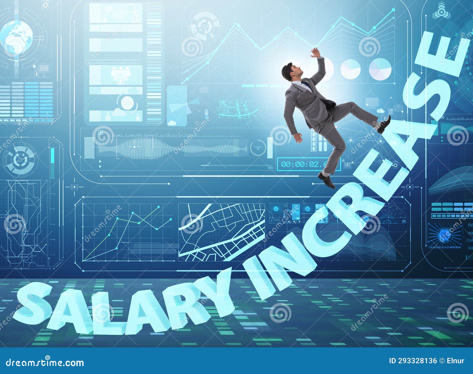 Employee in Salary Increase Concept Stock Photo - Image of graph, bonus ...