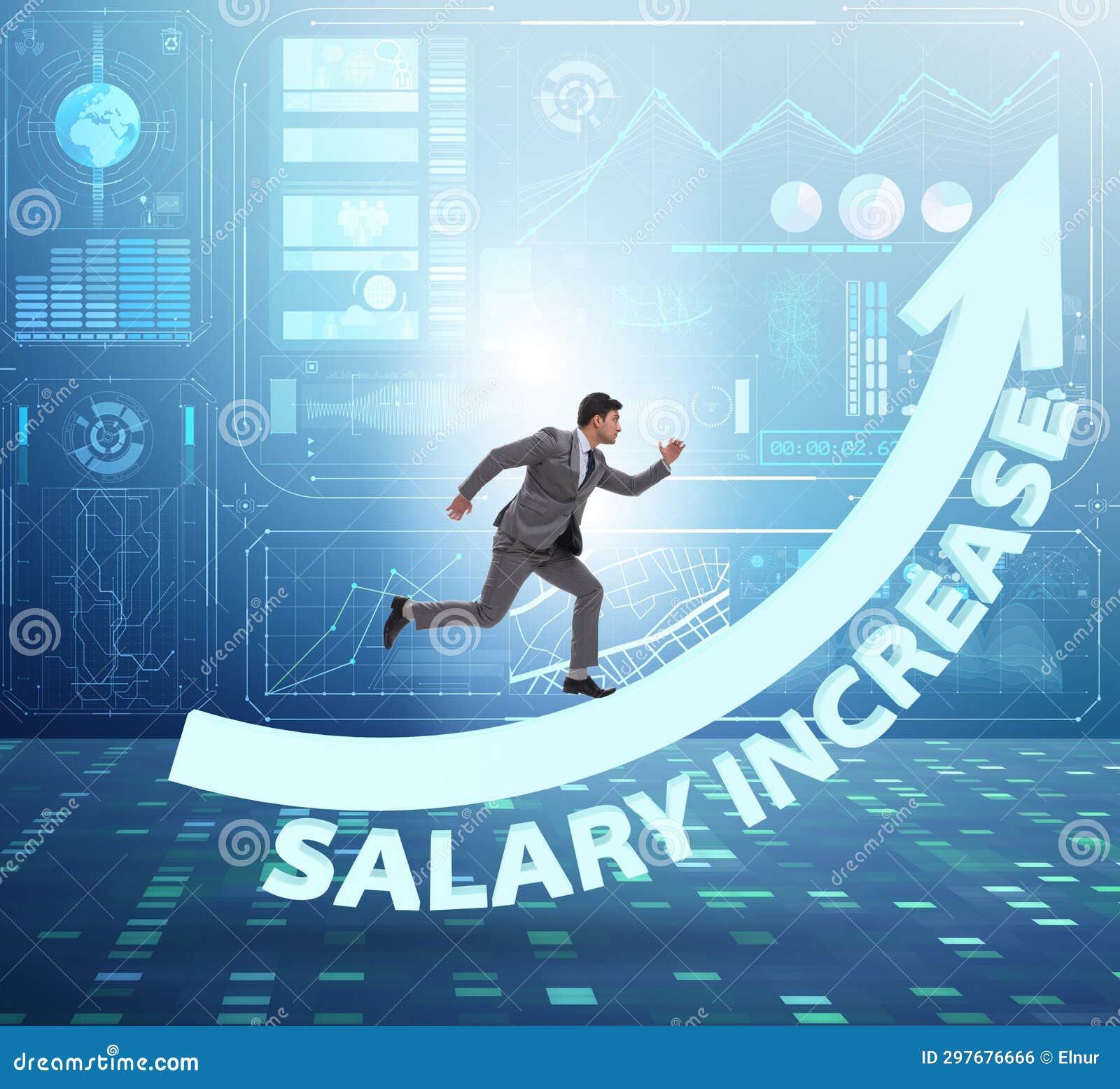 Employee in Salary Increase Concept Stock Photo - Image of bank, graph ...