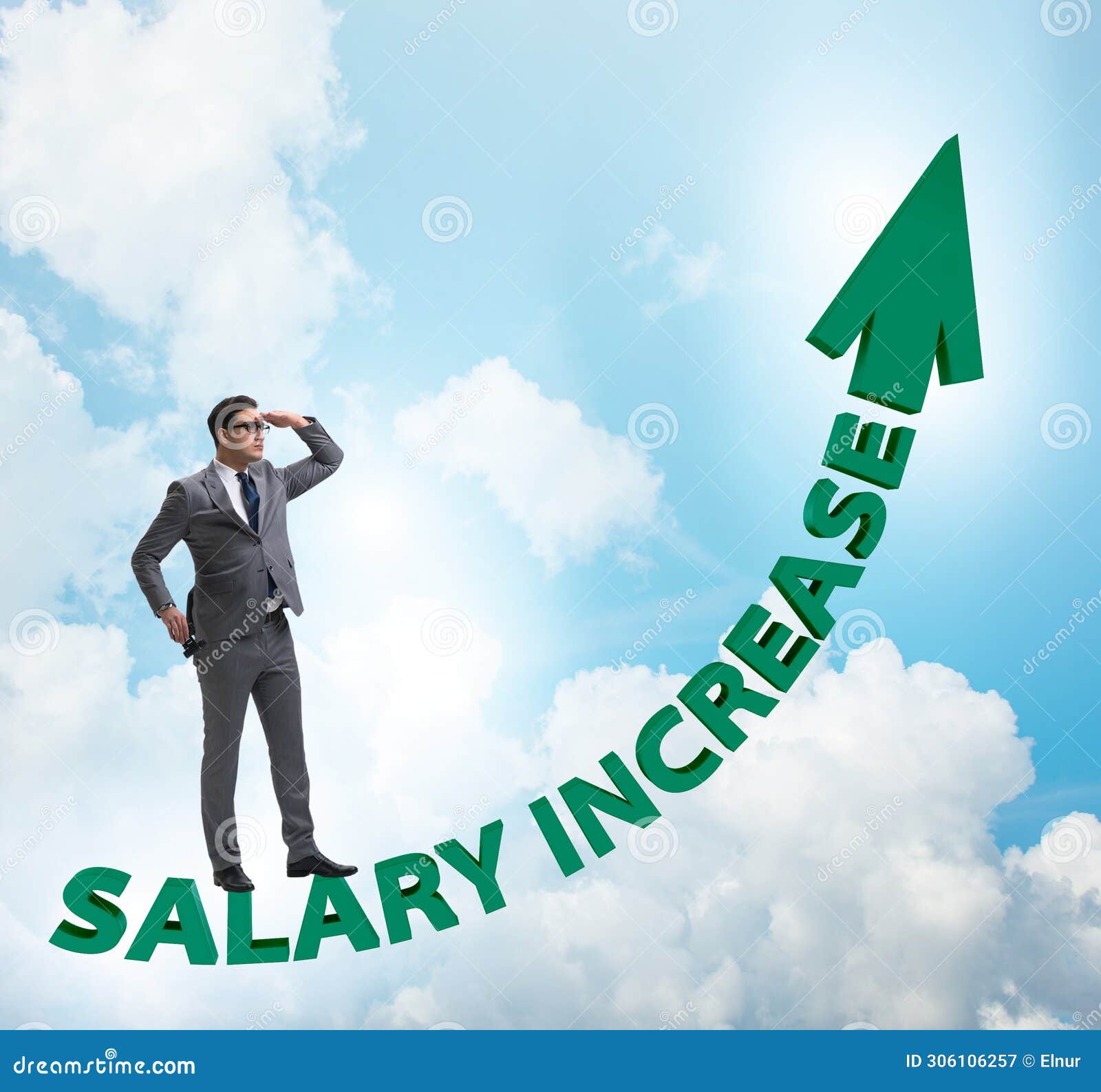 Employee in Salary Increase Concept Stock Image - Image of career ...