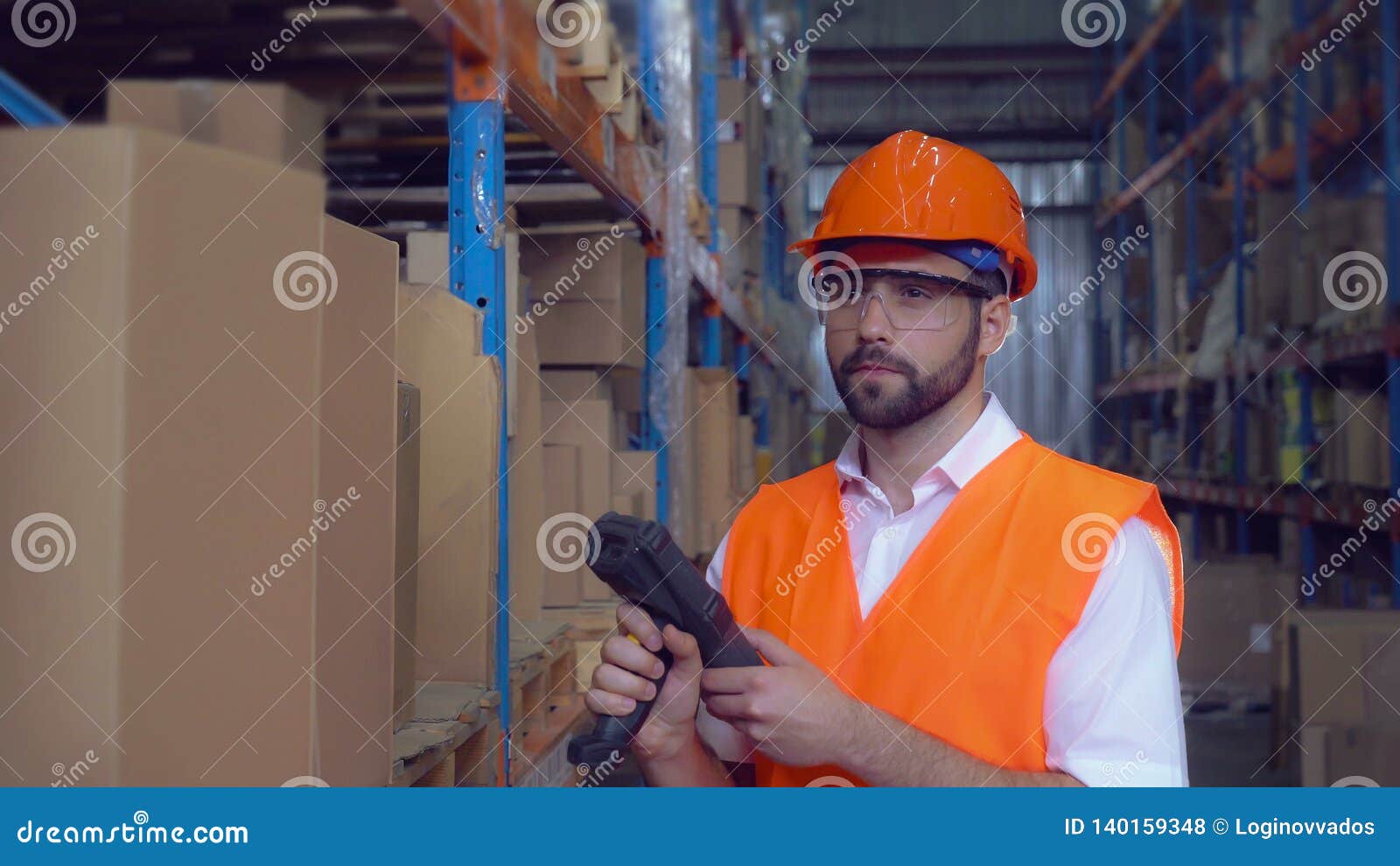 Employee Scans the Bar Code Stock Photo - Image of boxes, scanning ...