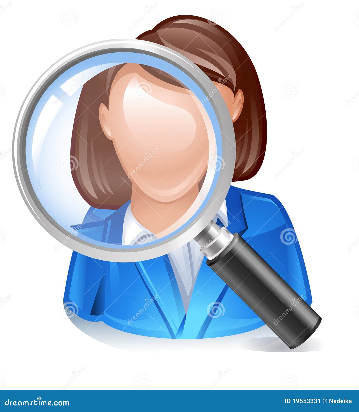 Employee search icon stock vector. Illustration of employ - 19553331