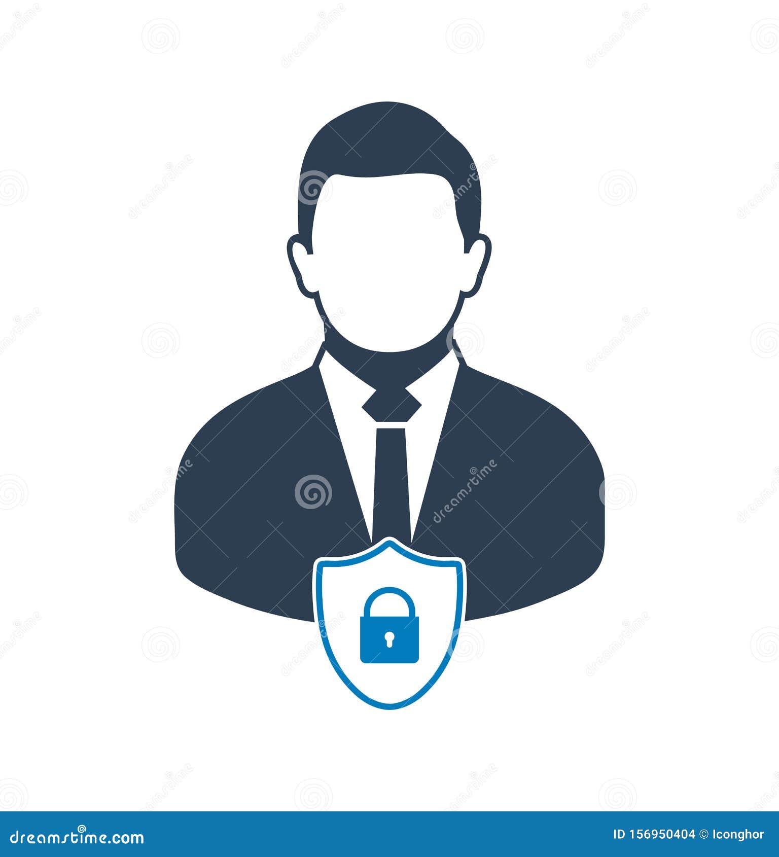 Employee Security icon. stock vector. Illustration of isolated - 156950404