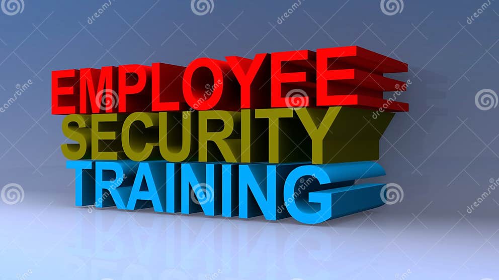 Employee Security Training on Blue Stock Illustration - Illustration of ...