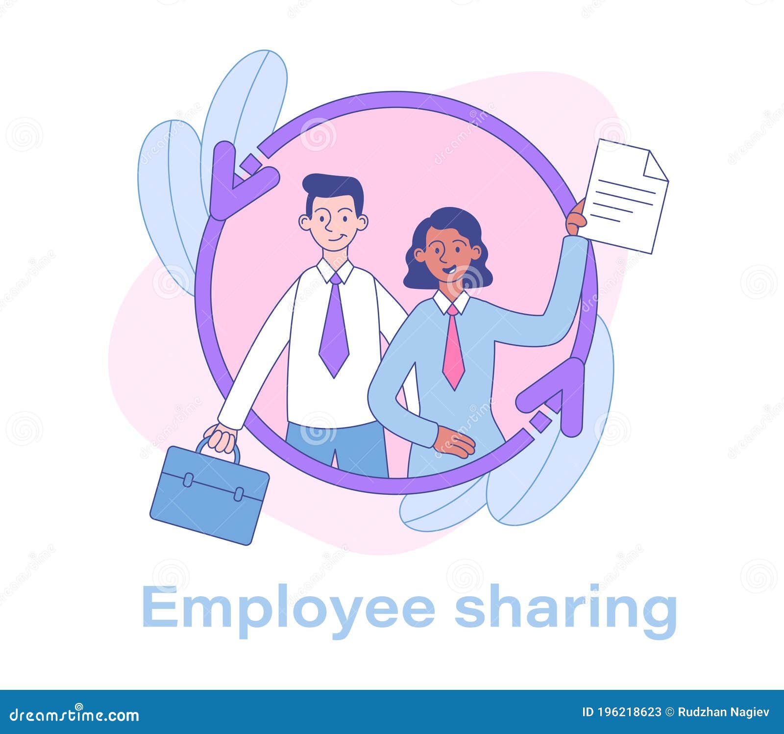 Employee Sharing Concept with Business People Stock Vector ...
