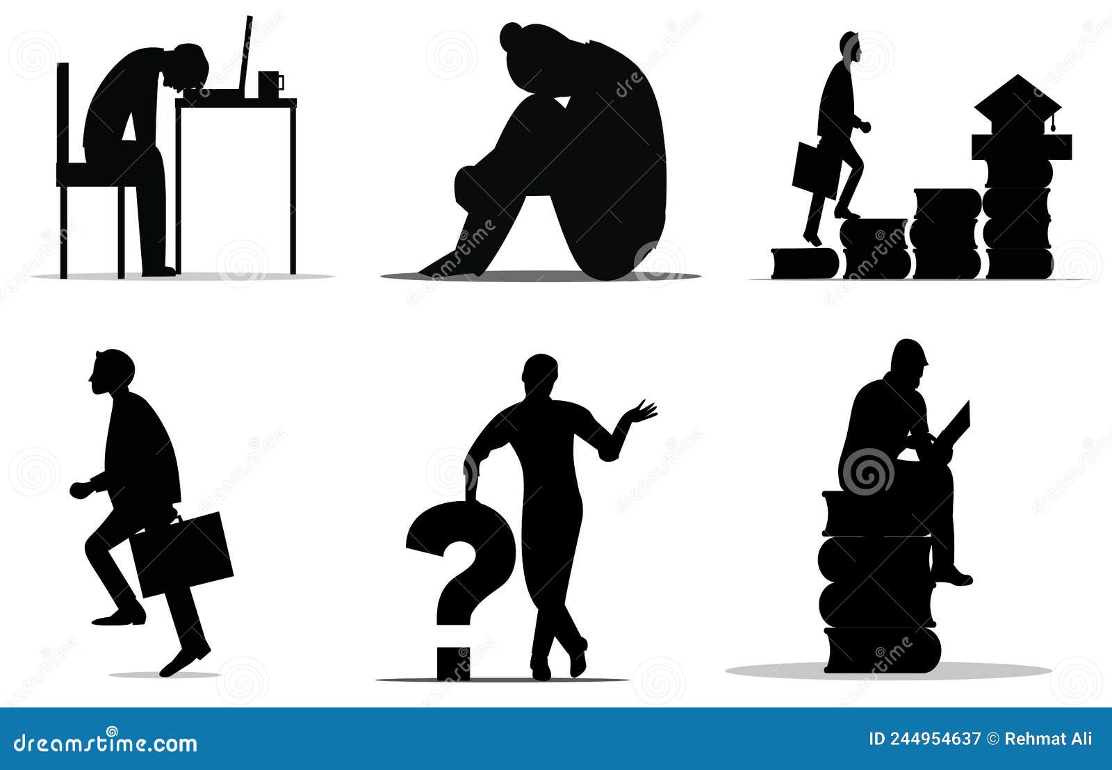 Employee Silhouette Design Template Stock Vector - Illustration of ...
