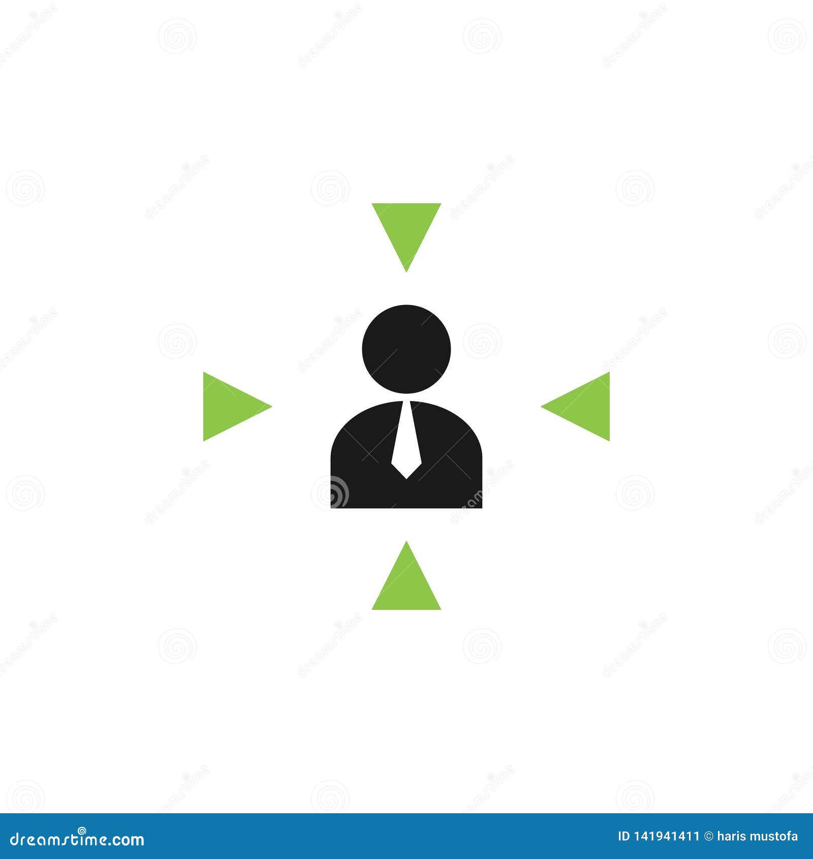 Employee Target Icon Design Template Vector Isolated Stock Illustration ...