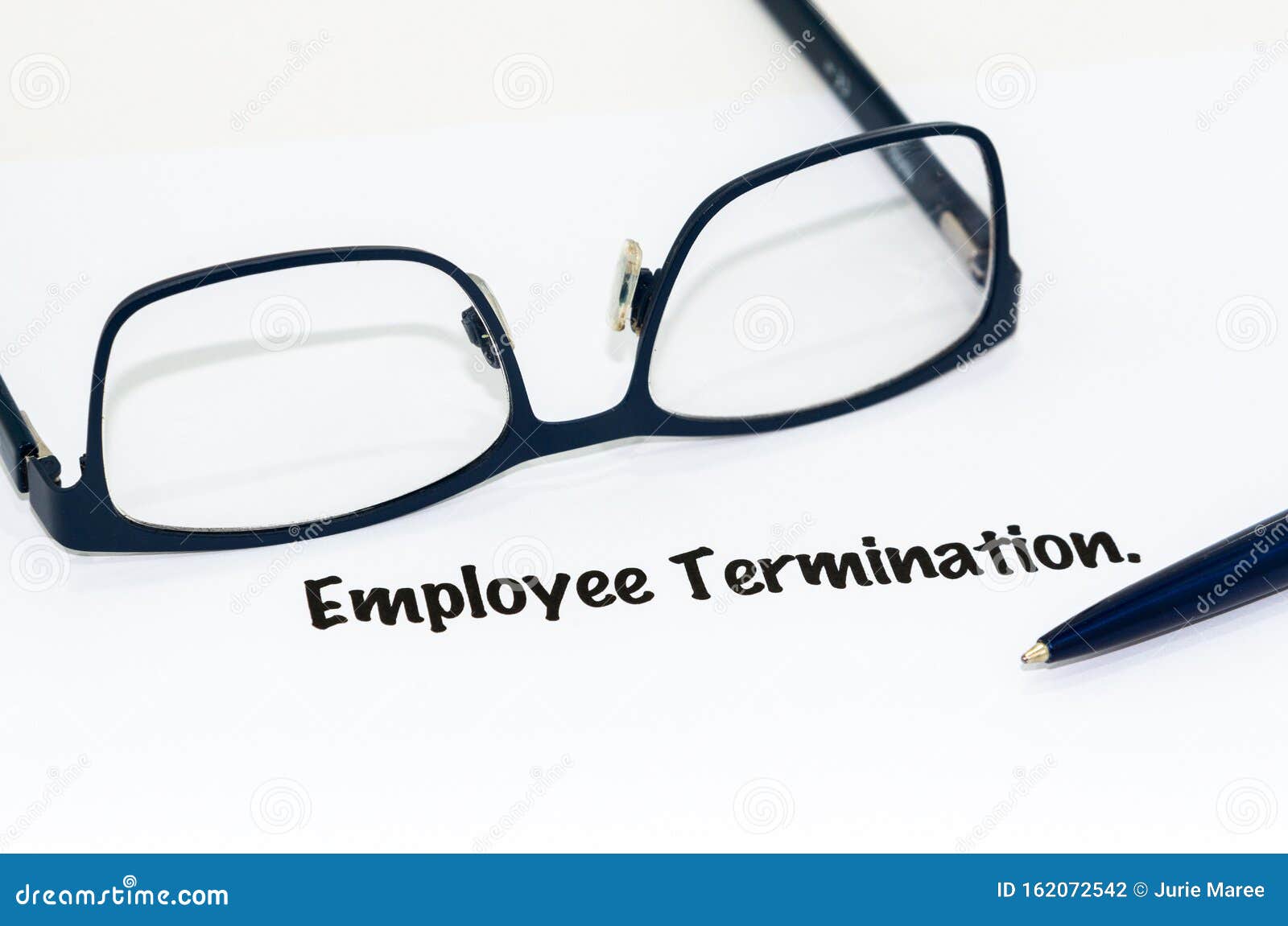 An Employee Termination Document, Isolated on White. Stock Photo ...