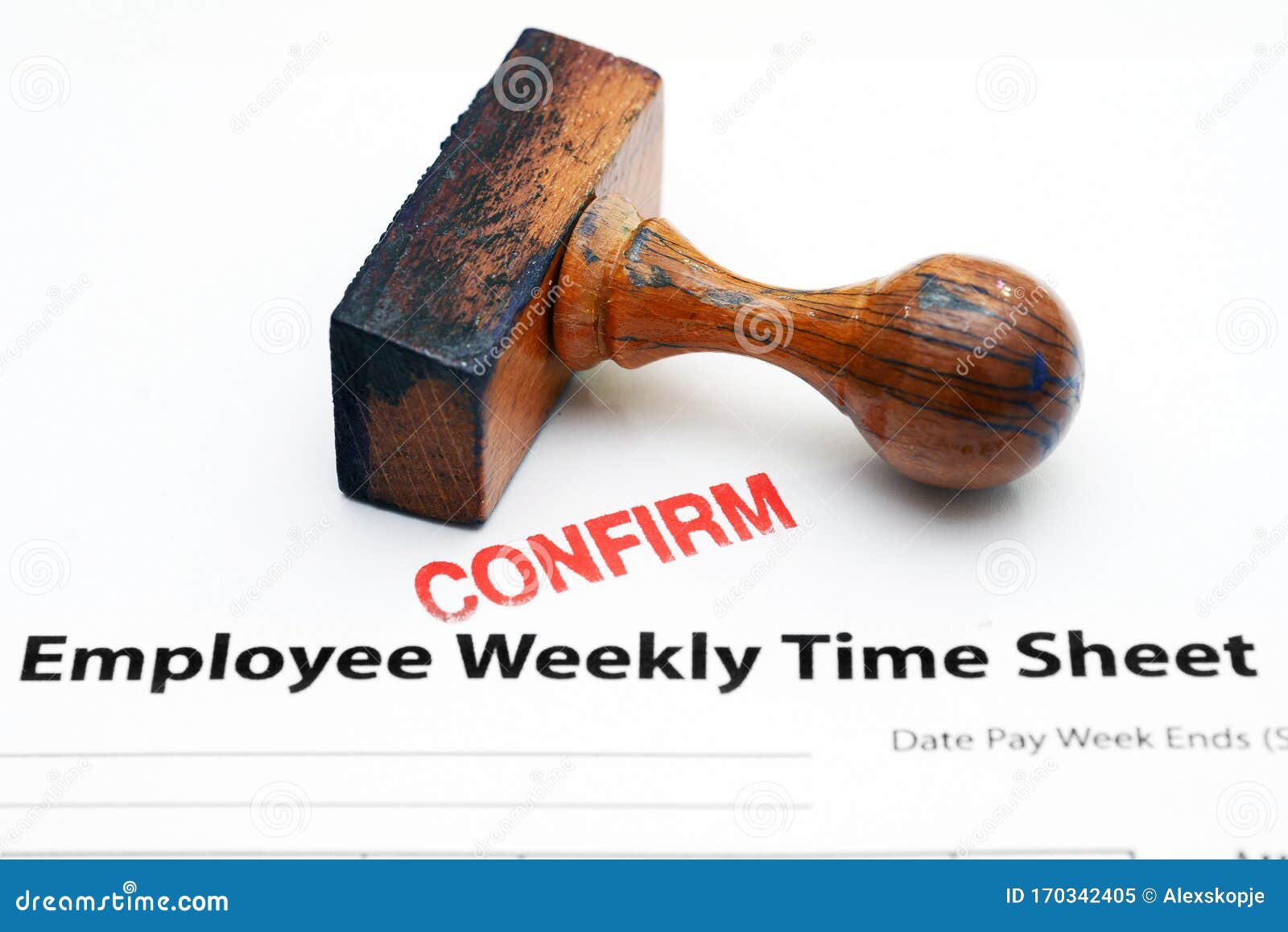 Employee Time Sheet - Confirm Stock Image - Image of hours, time: 170342405