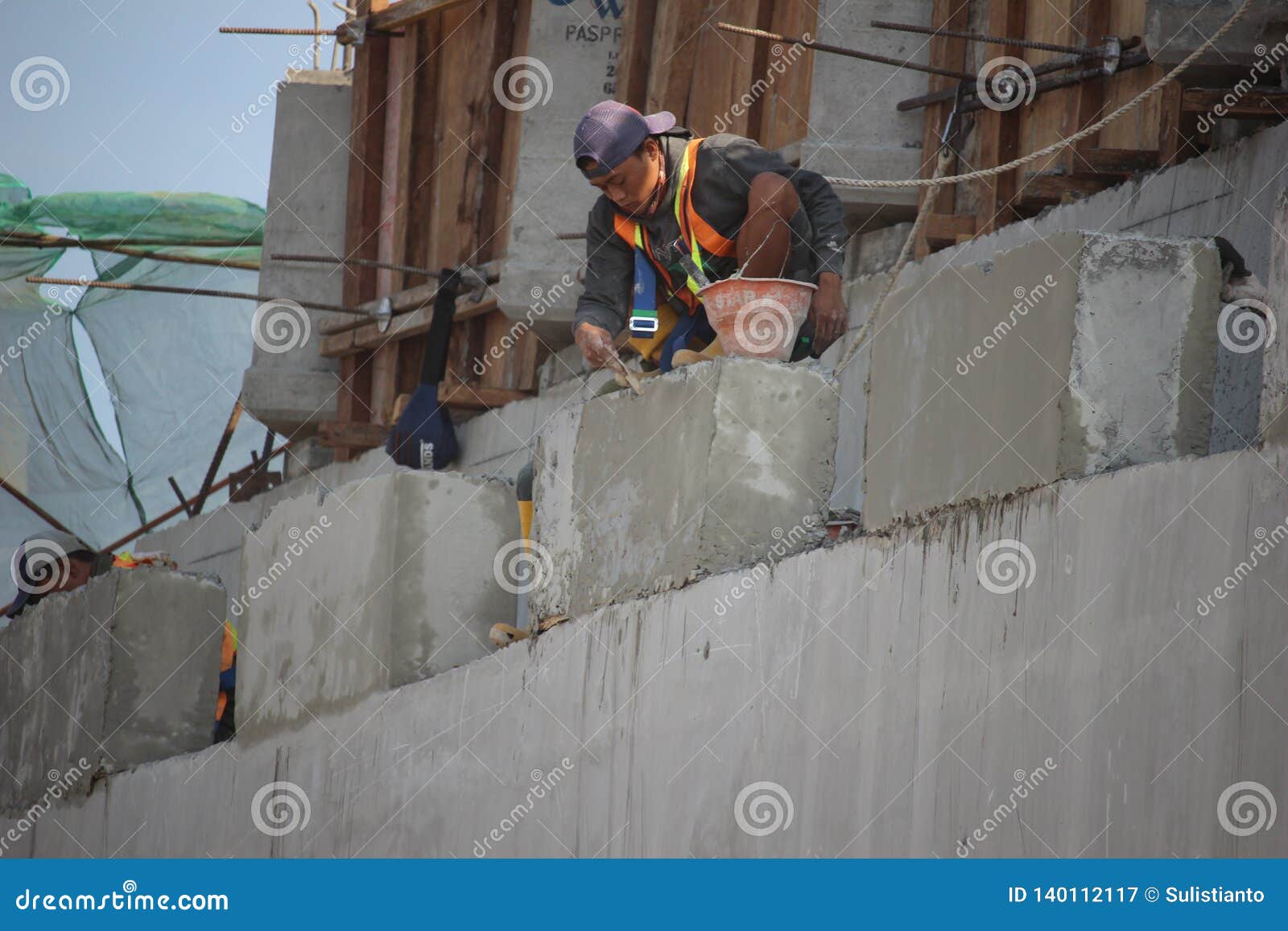 Employee of a Road Construction Project Editorial Photography - Image ...