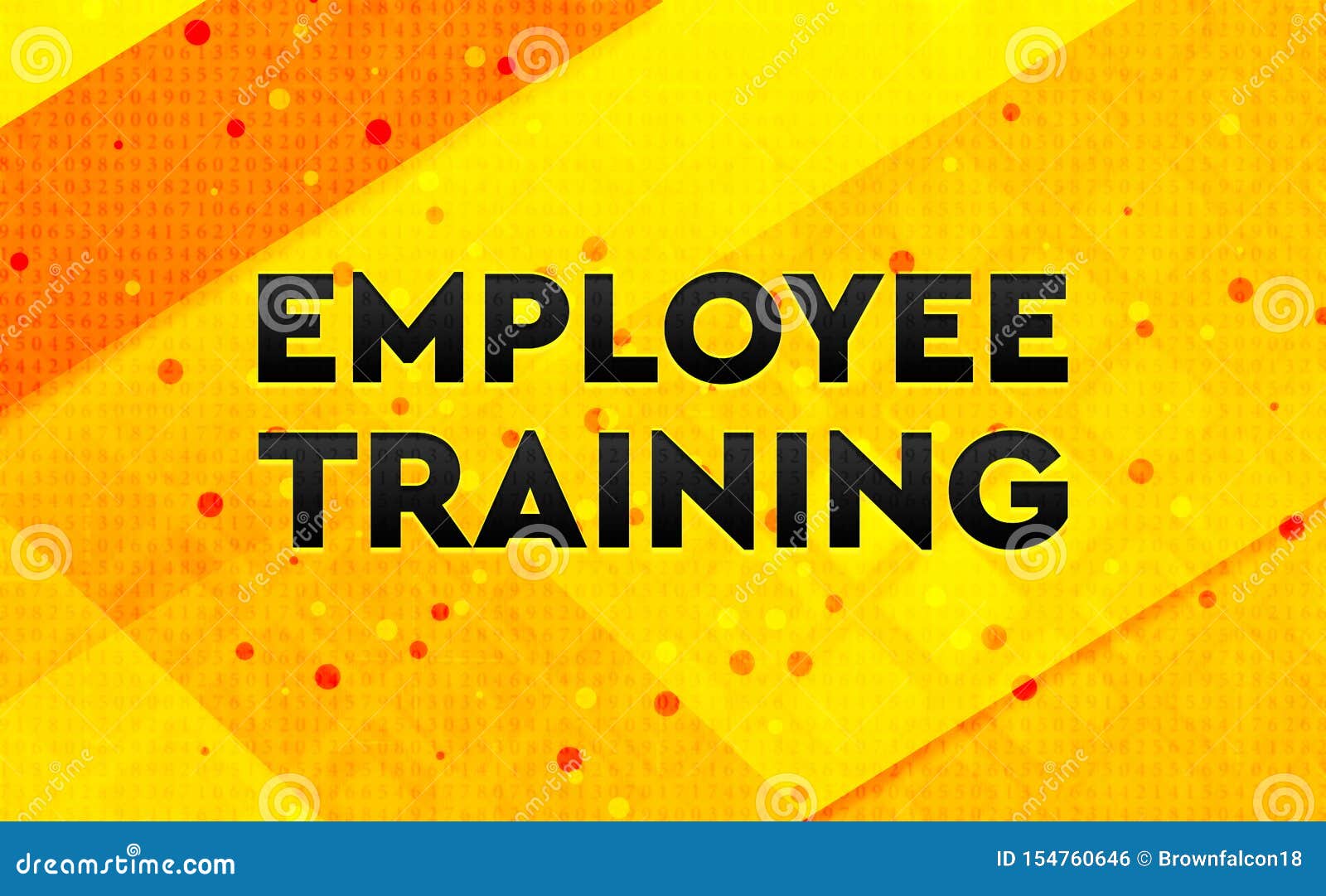 Employee Training Abstract Digital Banner Yellow Background Stock ...
