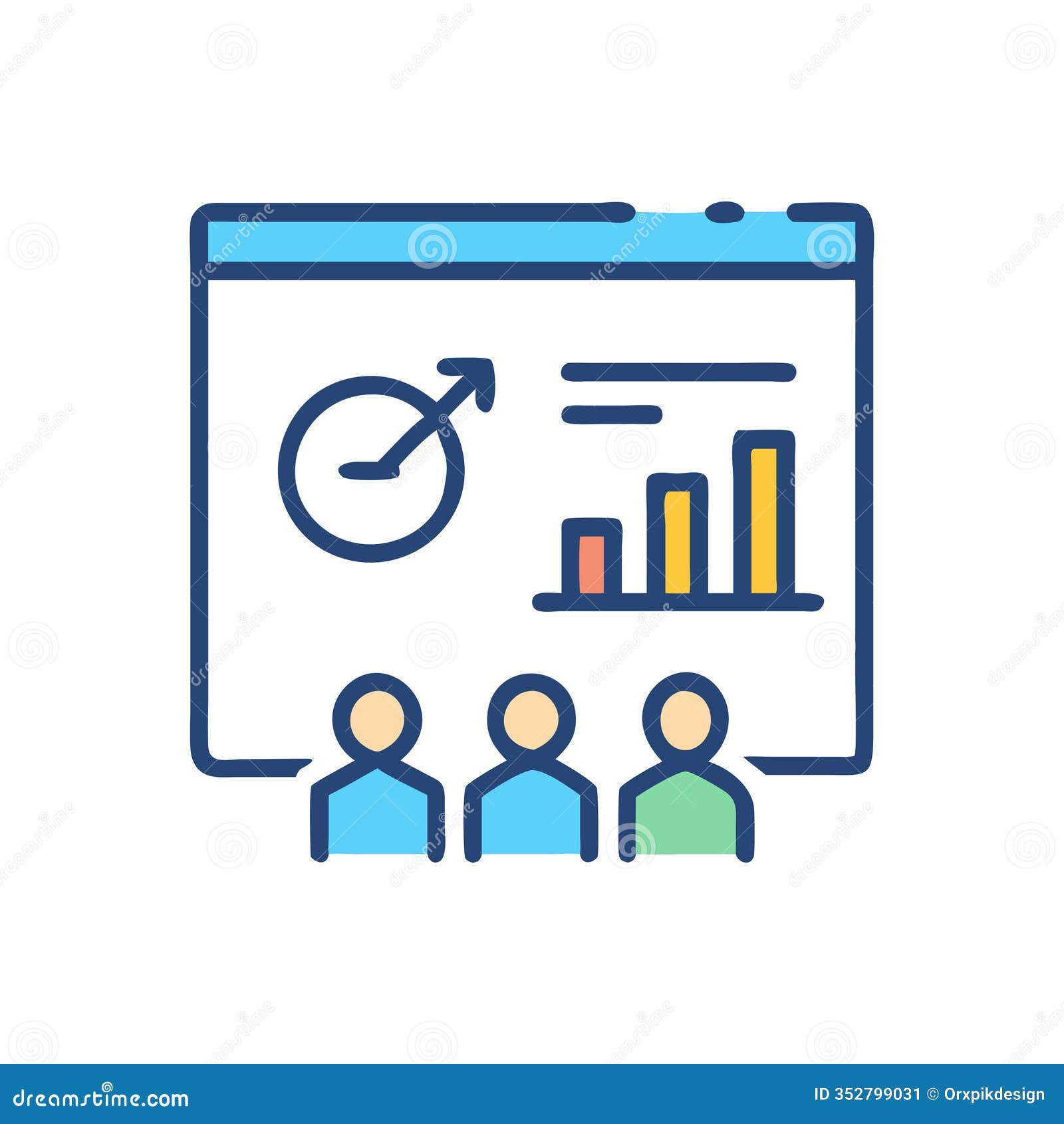 Employee Training Metrics Icon for Evaluation Stock Vector ...