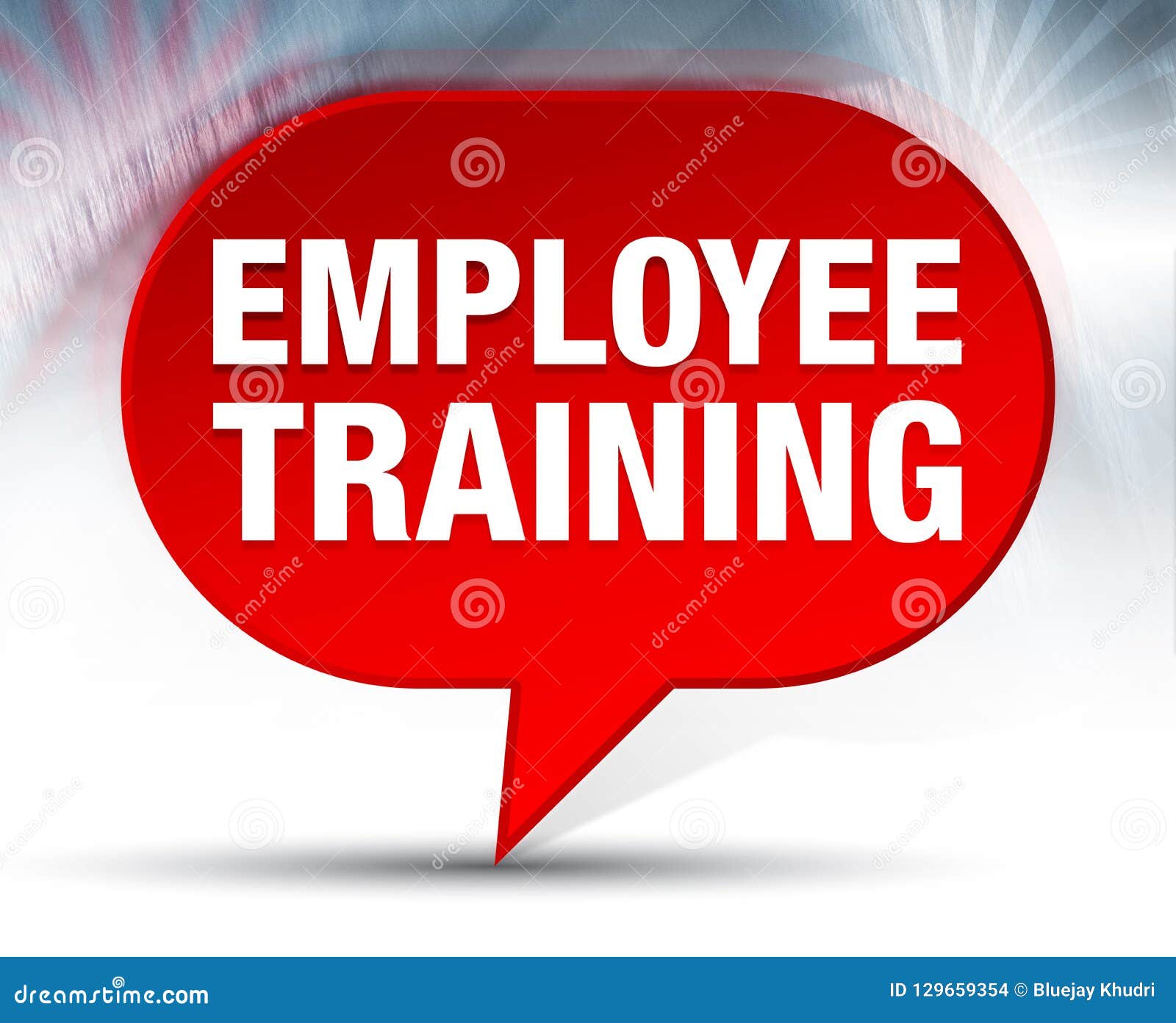 Employee Training Red Bubble Background Stock Illustration ...