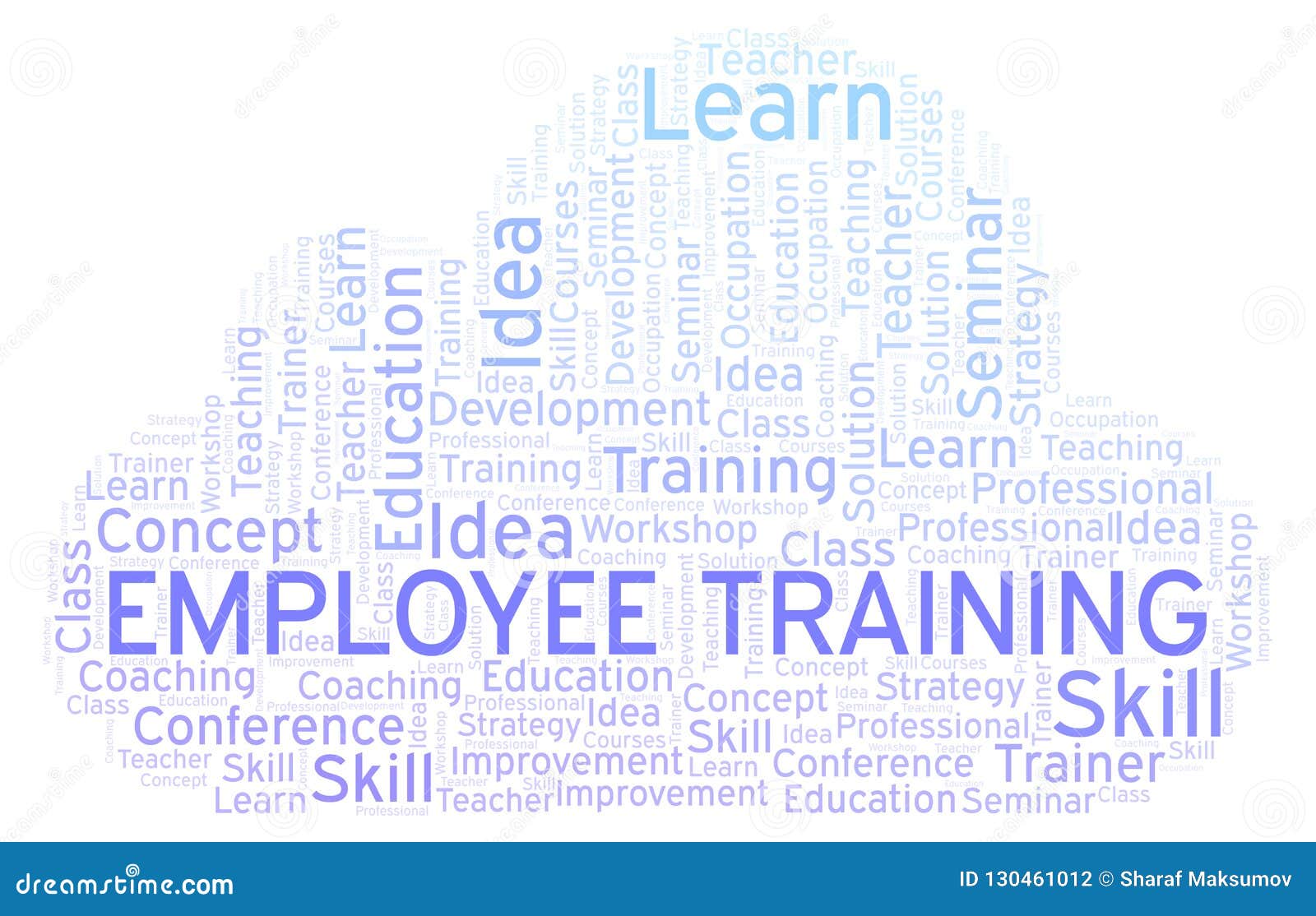 Employee Training Word Cloud. Stock Illustration - Illustration of ...