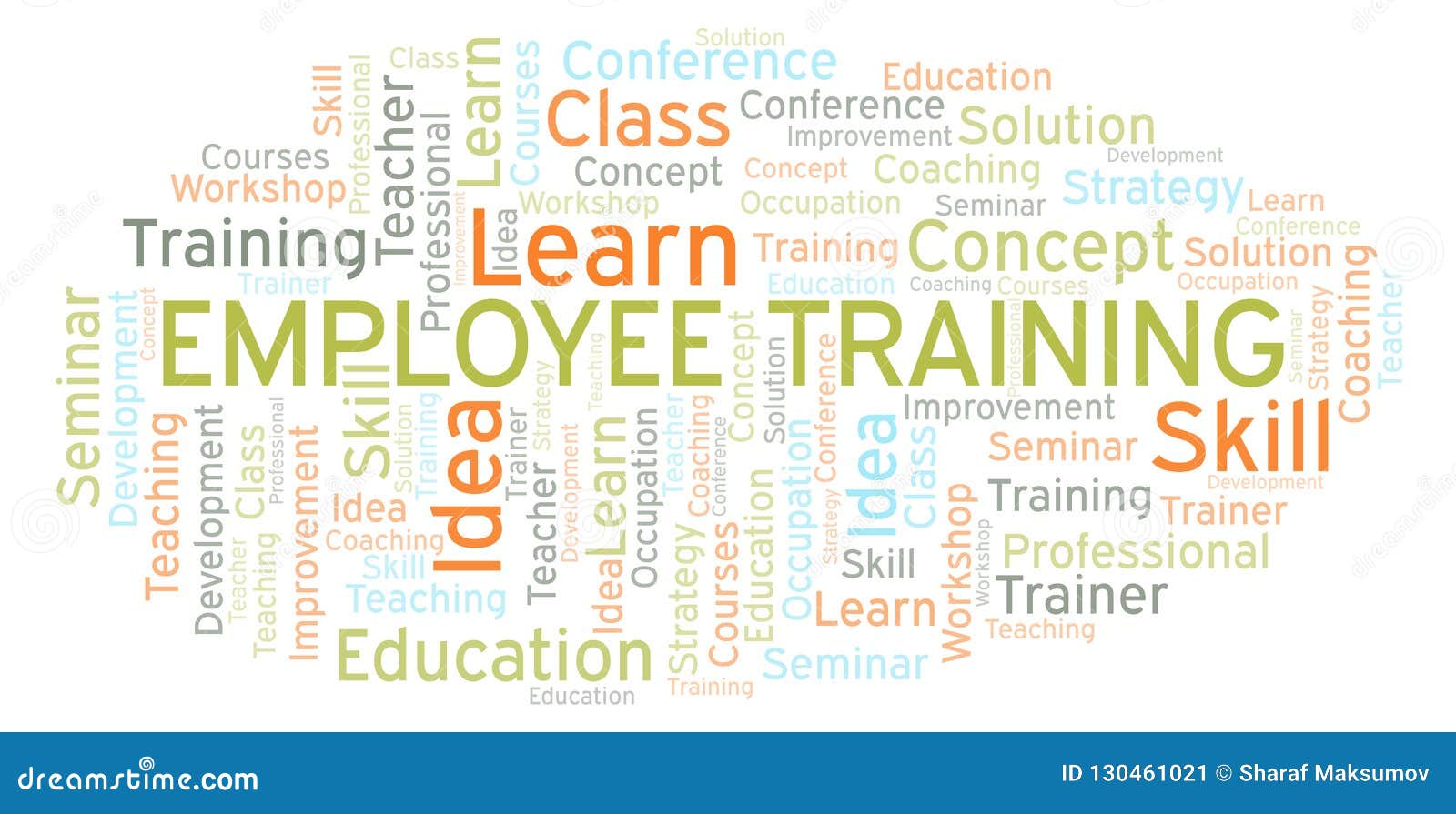 Employee Training Word Cloud. Stock Illustration - Illustration of ...