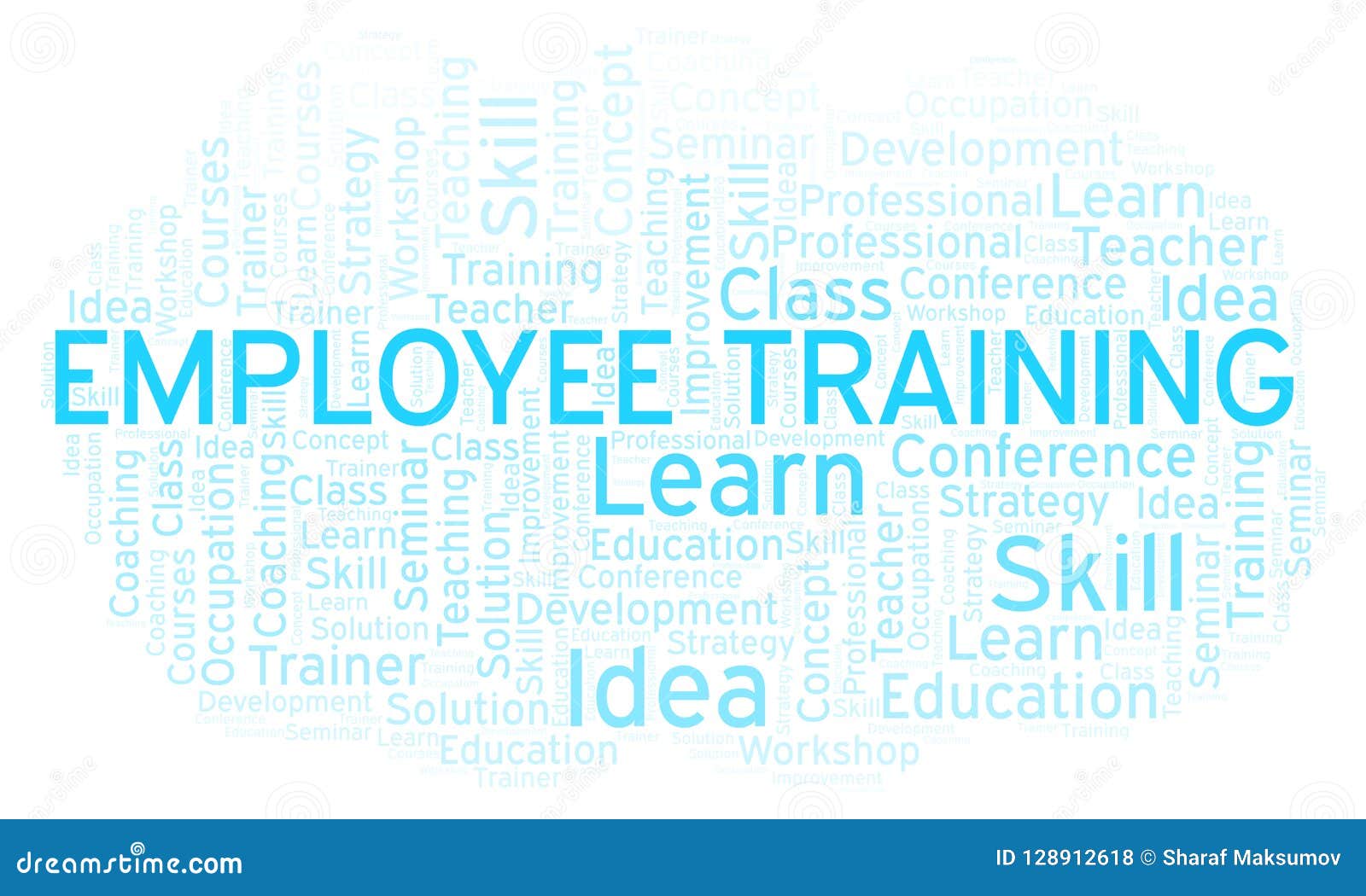 Employee Training Word Cloud. Stock Illustration - Illustration of ...