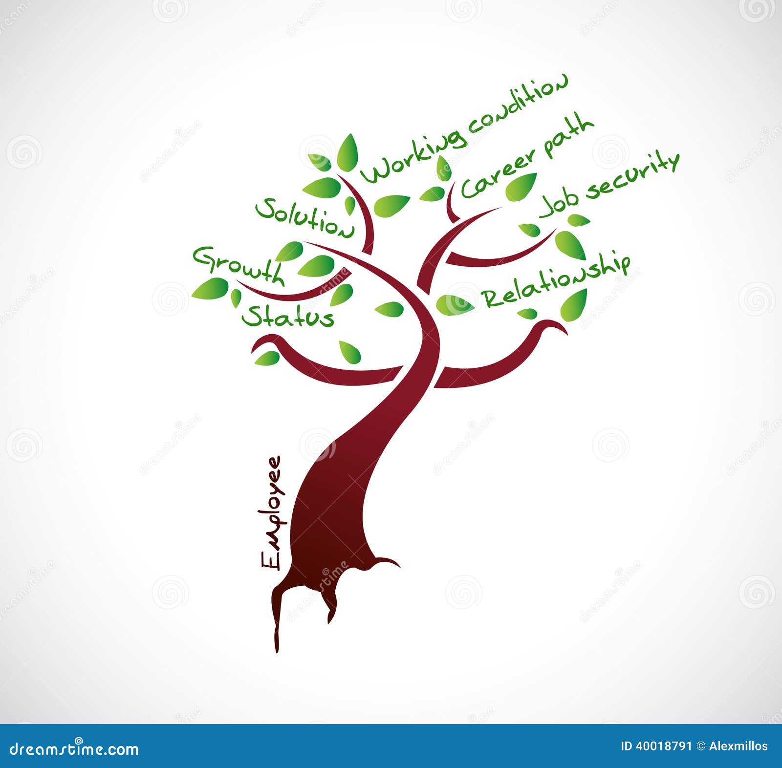 Employee Tree Growth Illustration Design Stock Illustration ...