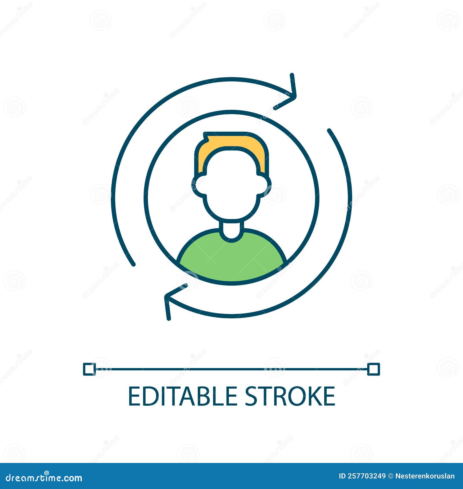 Employee Turnover RGB Color Icon Stock Vector - Illustration of ...