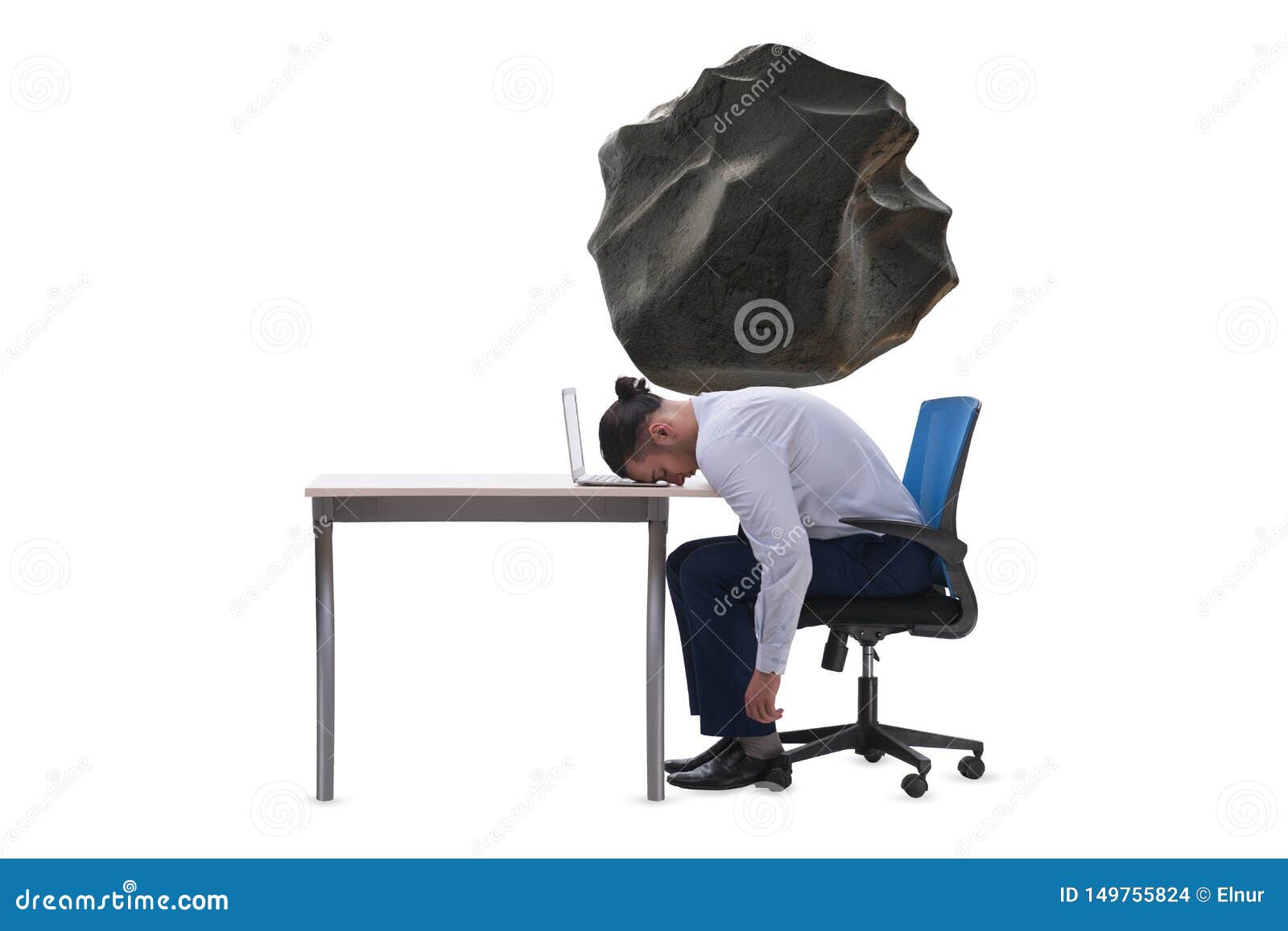 Employee Under the Burden of Work Stock Photo - Image of hardworking ...