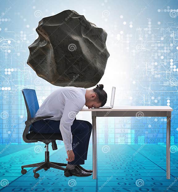 Employee Under the Burden of Work Stock Photo - Image of office ...