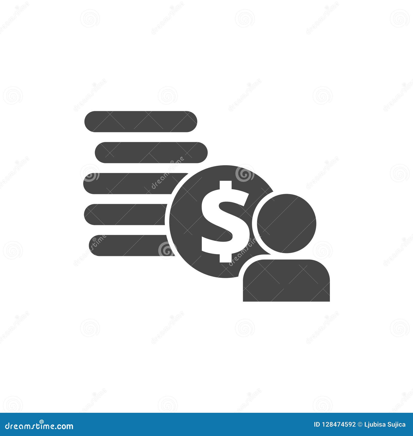 Employee wages icon Vector stock vector. Illustration of business ...