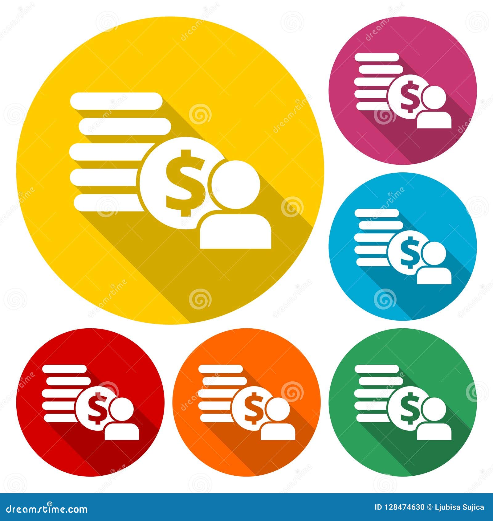 Employee wages icon Vector stock vector. Illustration of contract ...