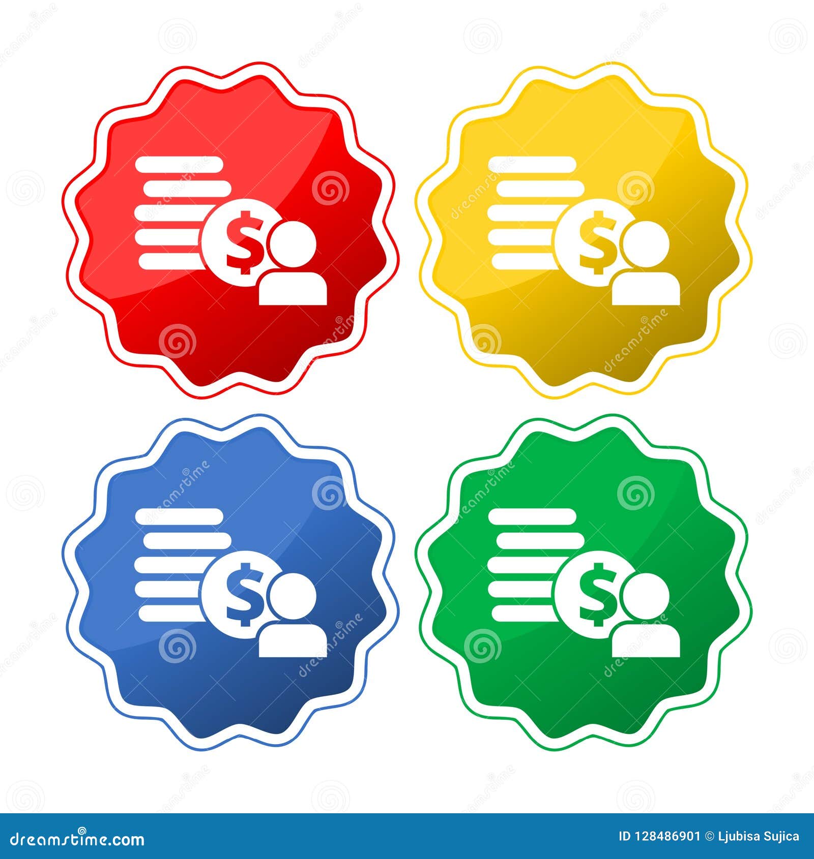 Employee wages icon Vector stock vector. Illustration of business ...