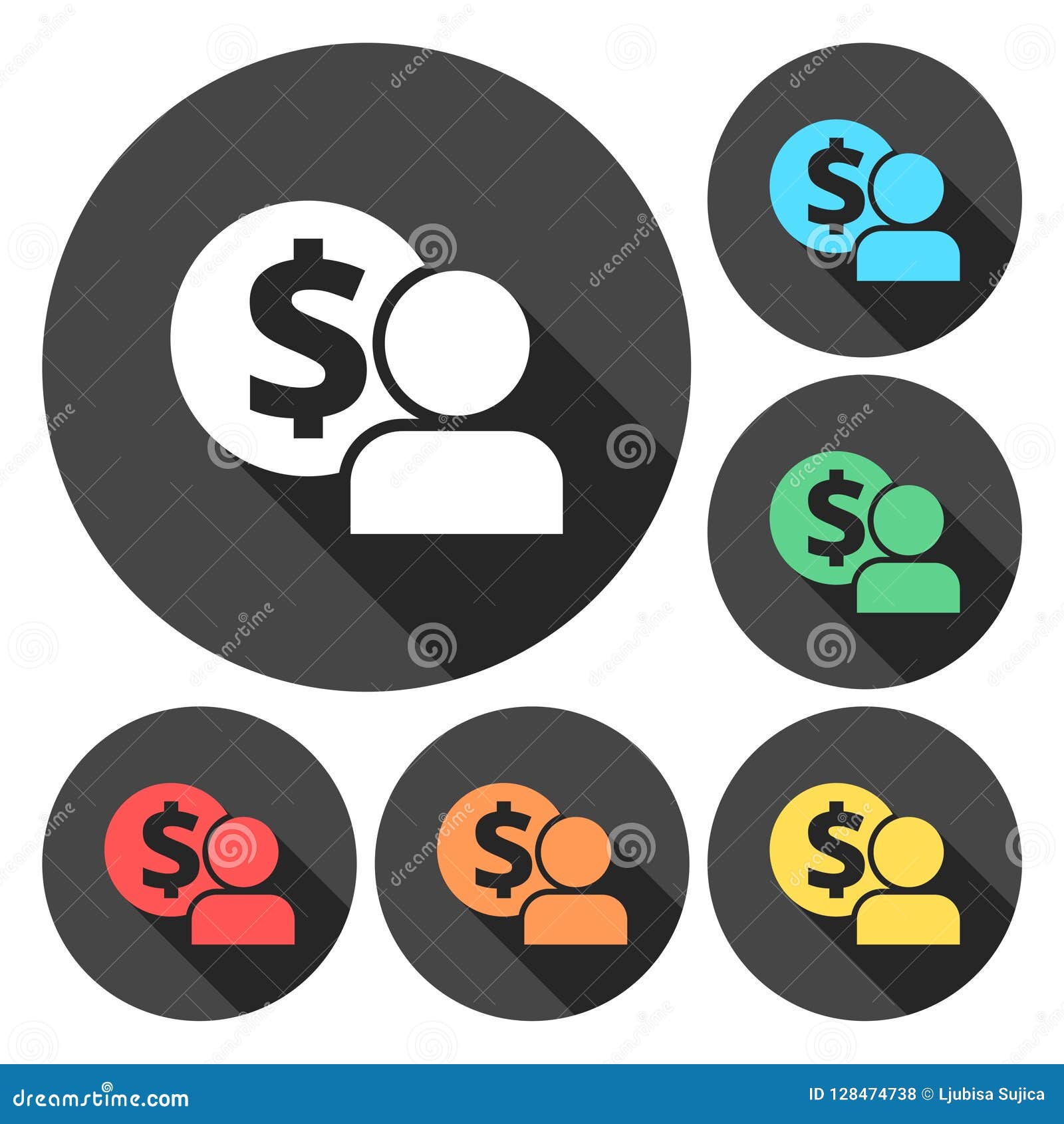 Employee wages icon Vector stock vector. Illustration of income - 128474738