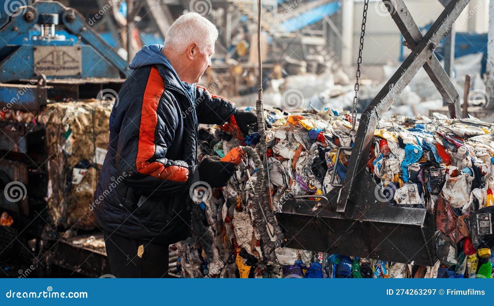 An Employee at Waste Sorting Plant Editorial Photography - Image of ...