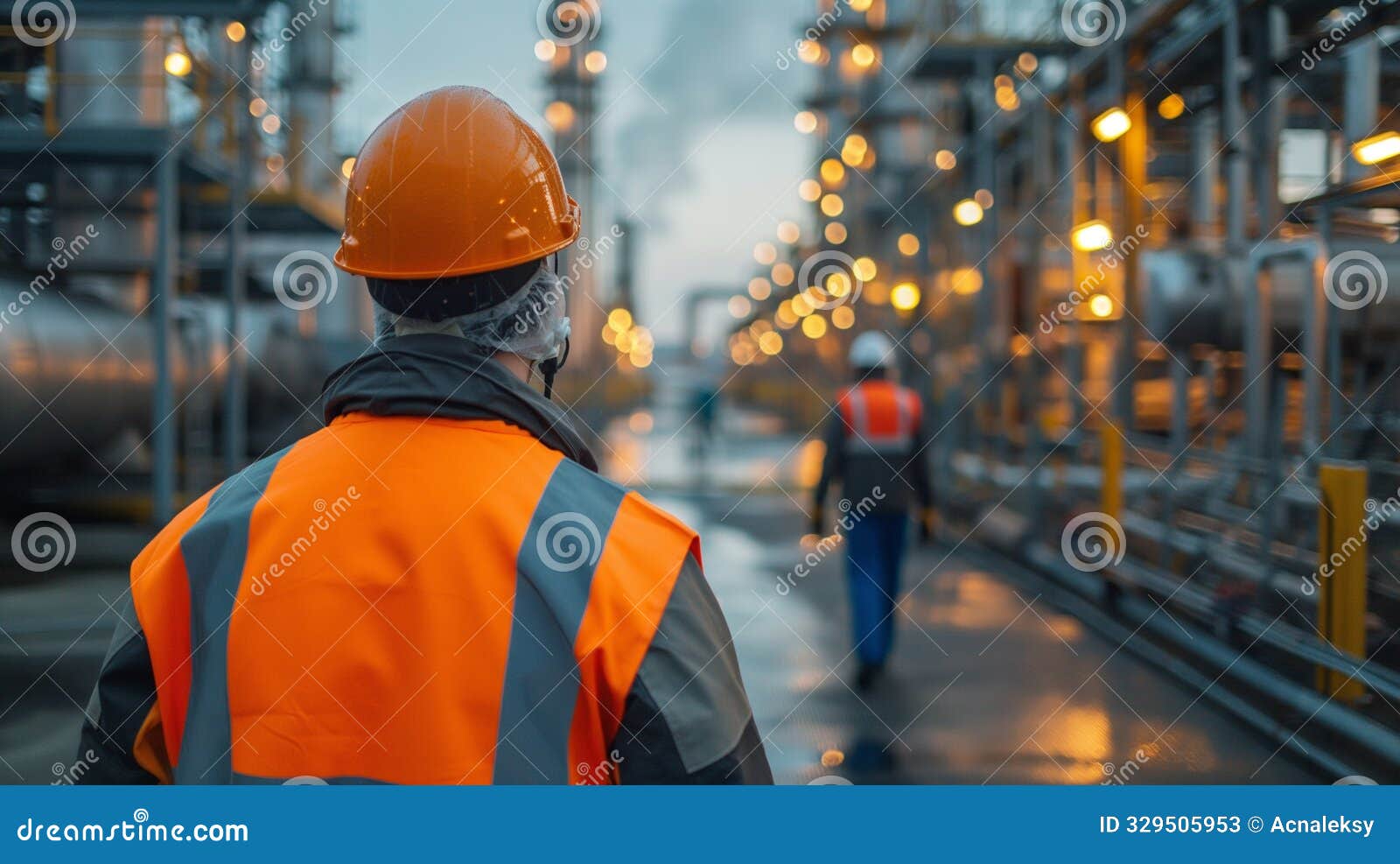 Employee Wearing IoT Device, Tracking Work Progress, Industrial Stock ...