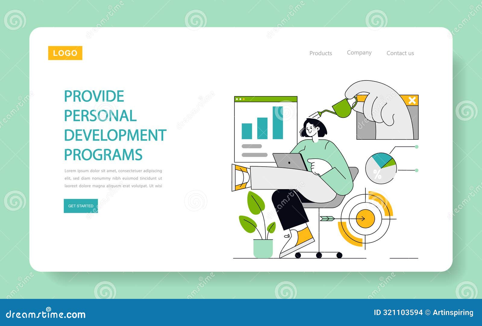 Employee Well-being Concept. Vector | CartoonDealer.com #321103594