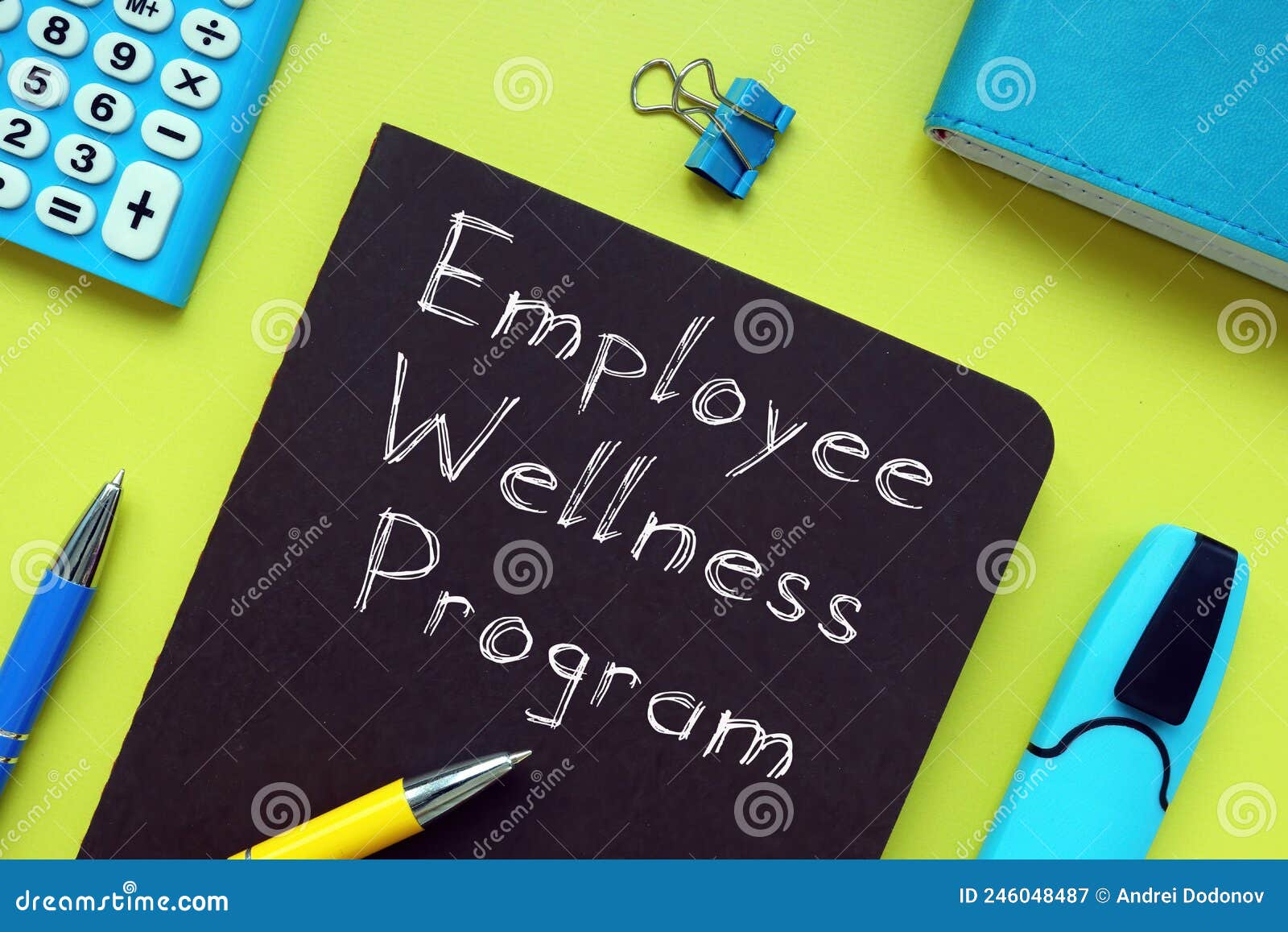 Employee Wellness Program is Shown Using the Text Stock Image - Image ...