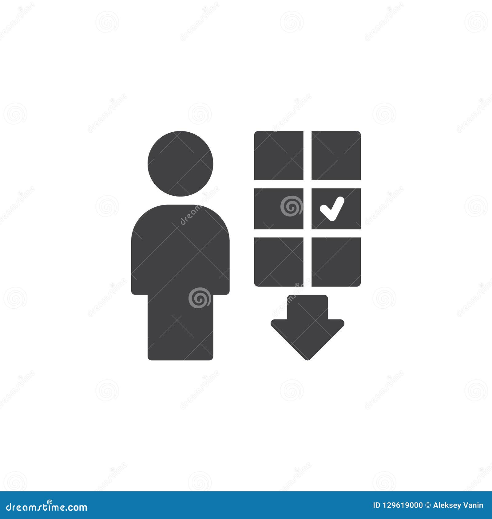 Employee Work Status Vector Icon Stock Vector - Illustration of mark ...