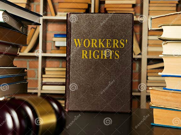 Employee and Workers Rights Book with Stack of Documents. Stock Image ...