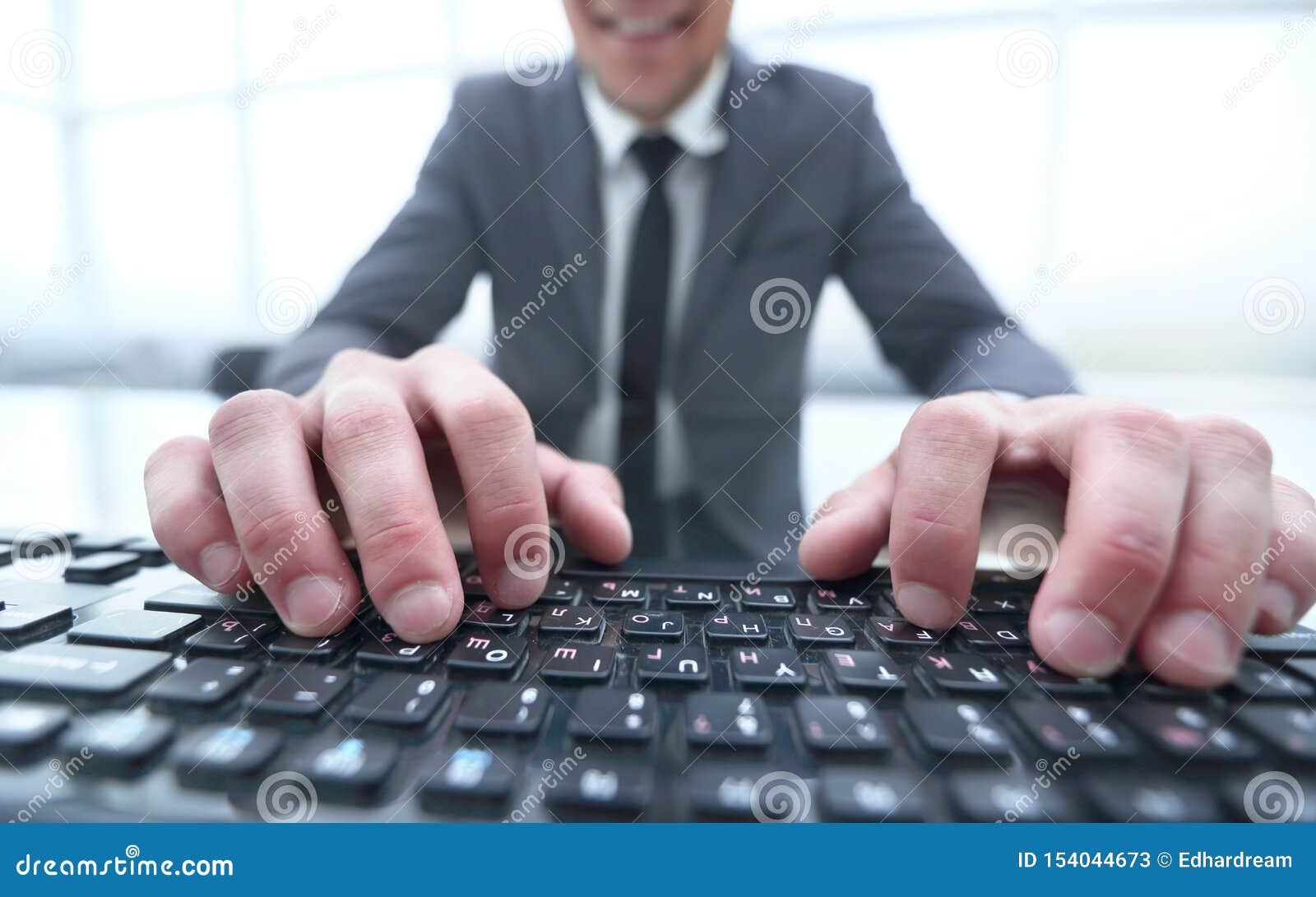 Employee Working on Computer Stock Image - Image of paperwork, data ...