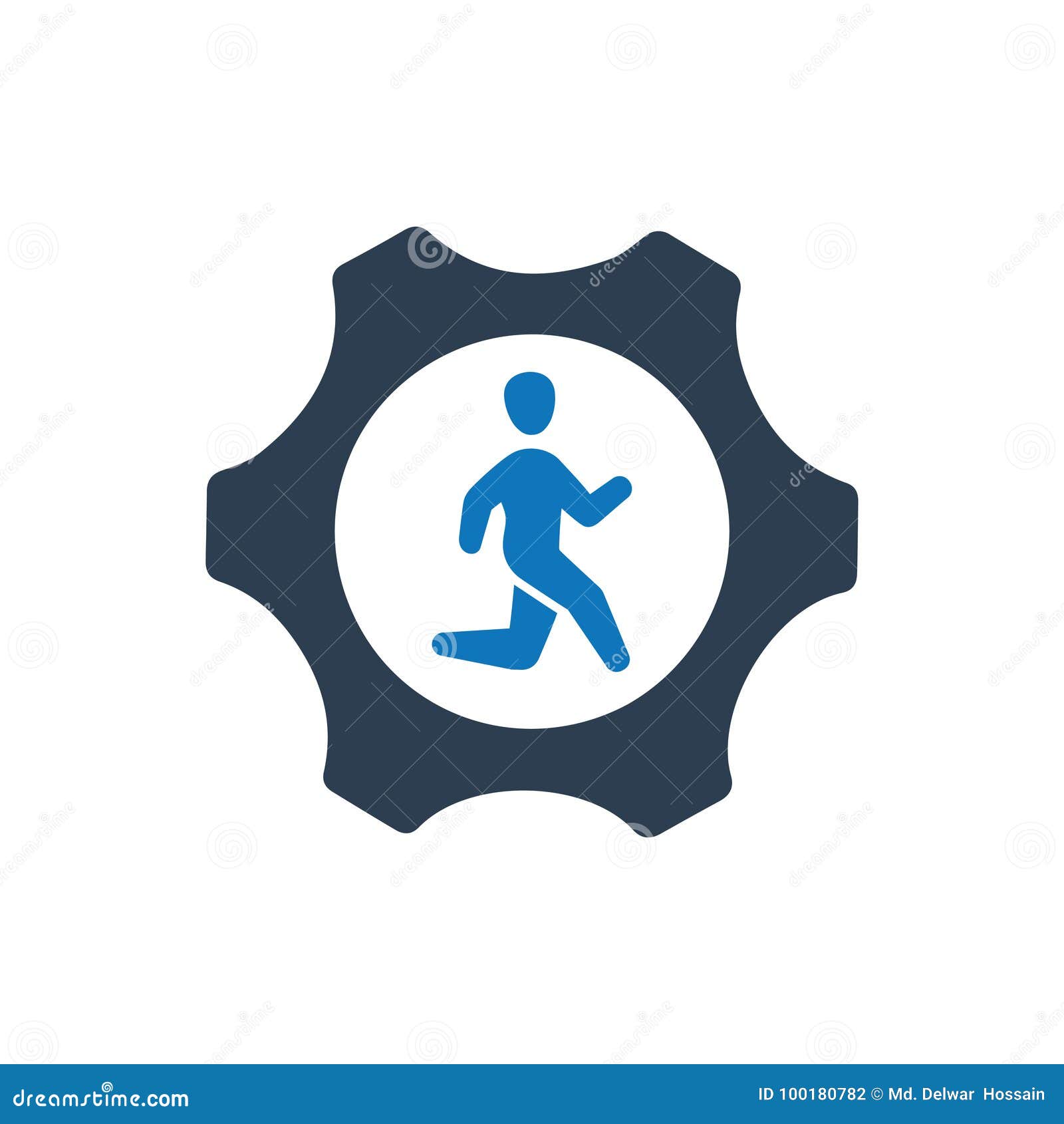 Employee Working Icon stock vector. Illustration of work - 100180782