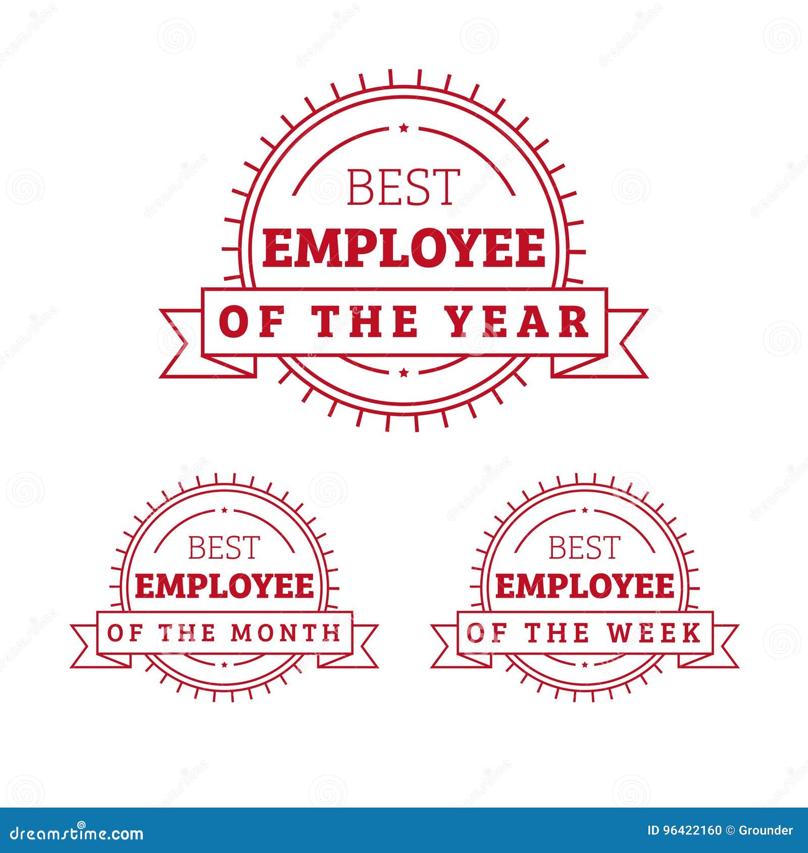 Employee Of The Week Vector Badge | CartoonDealer.com #86340128