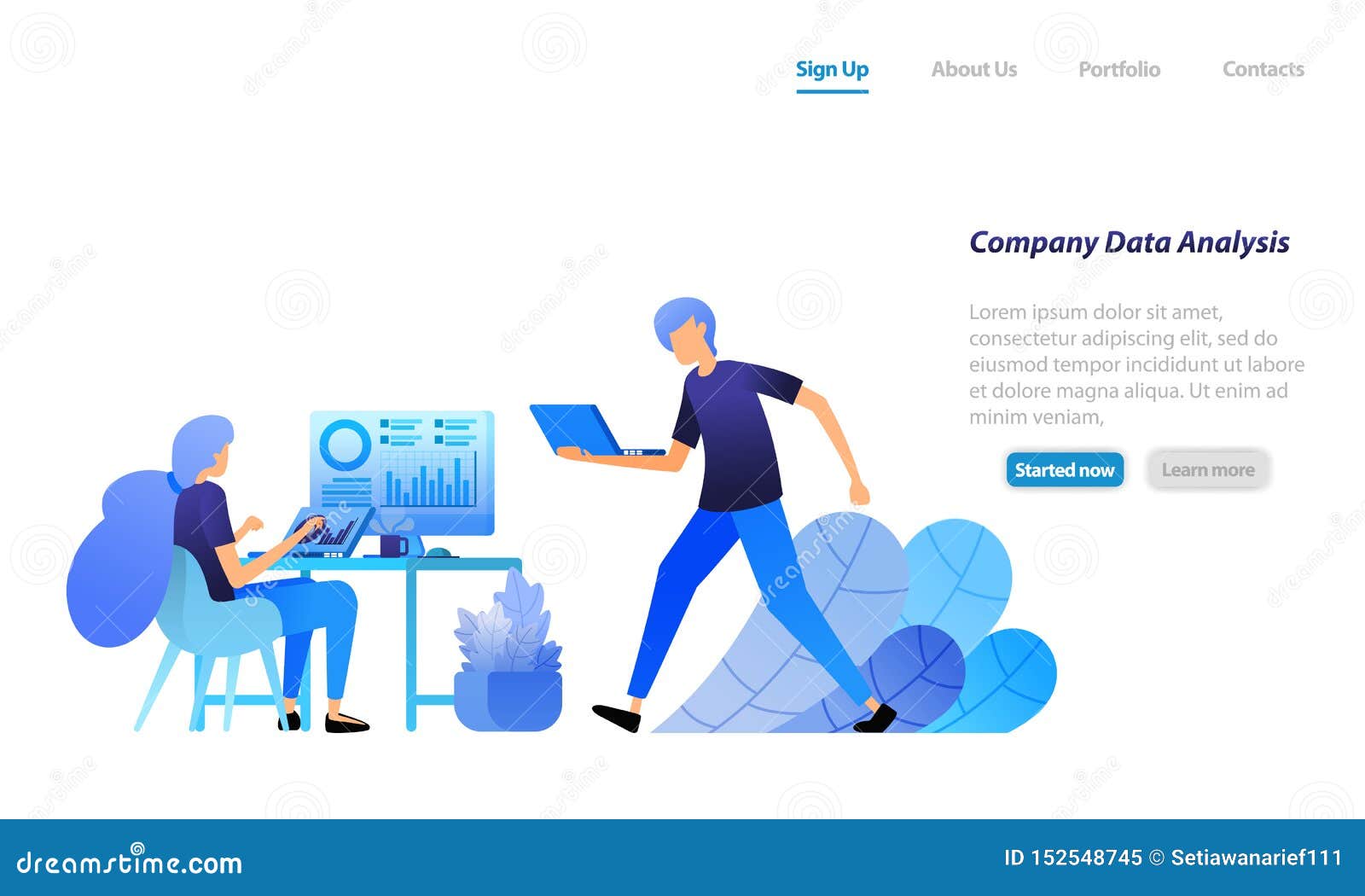 Employees Analyze Company Statistical Data. Search for and Solve ...