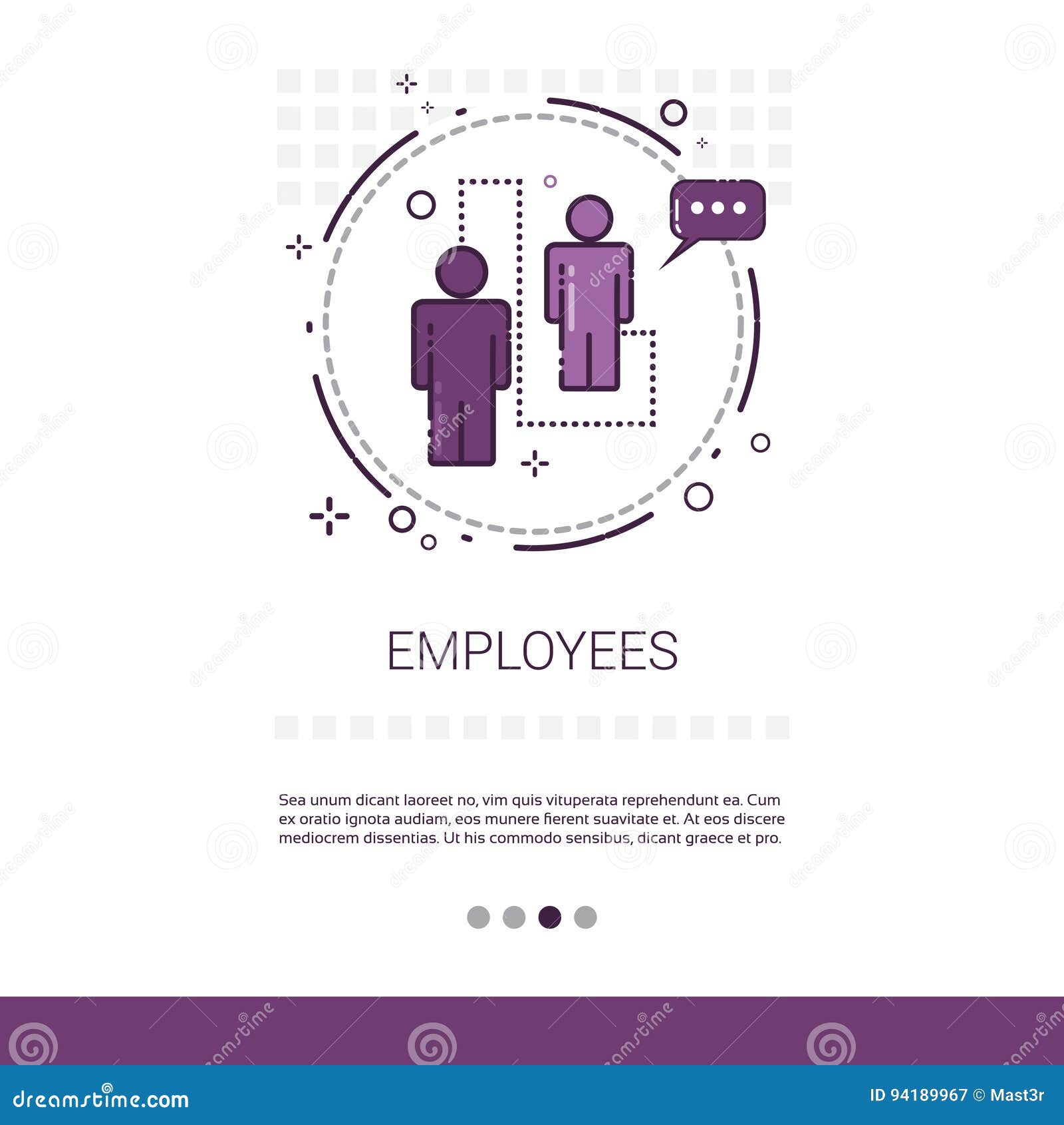 Employees Business Workers Team Web Banner with Copy Space Stock Vector ...