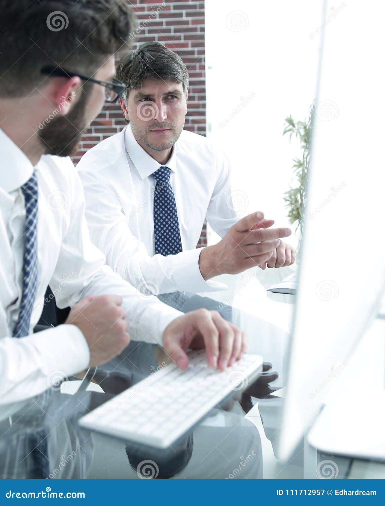 Employees of the Company in the Computer Room Stock Image - Image of ...