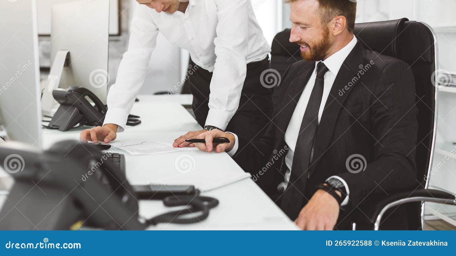 Employees of the Company Interact in the Process of Work and Help Each ...